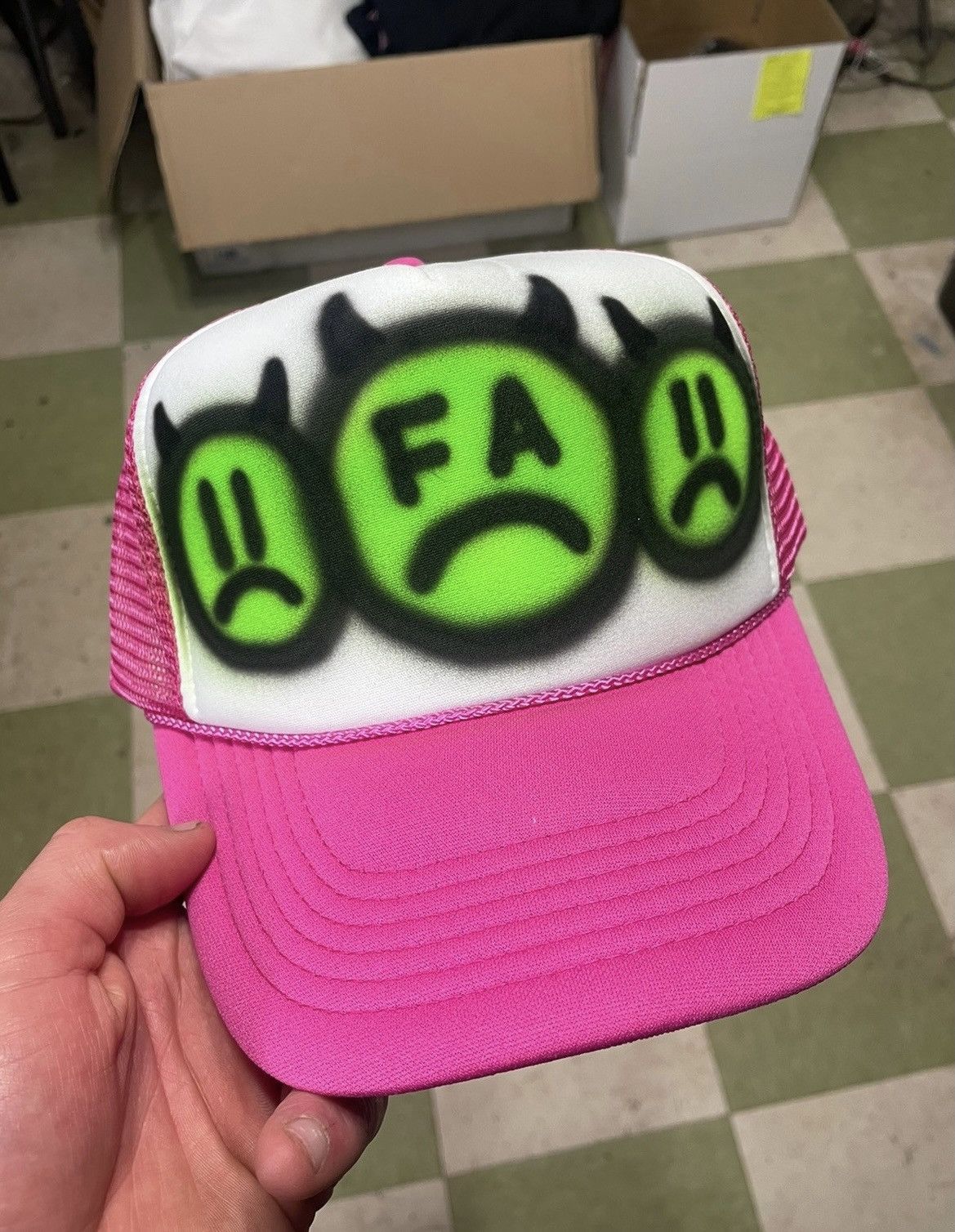 1 Of 1 Happy Devil Trucker | Grailed