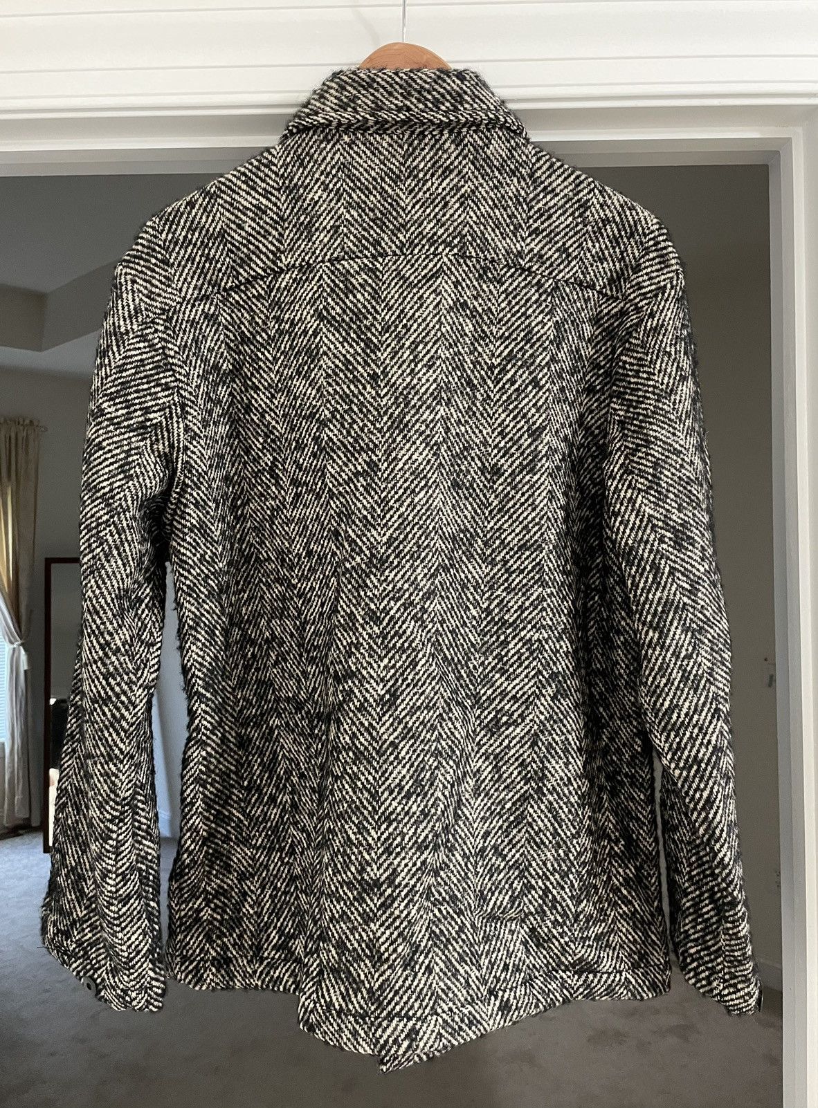 Evan Kinori Bellow Pocket Jacket Wool Herringbone | Grailed