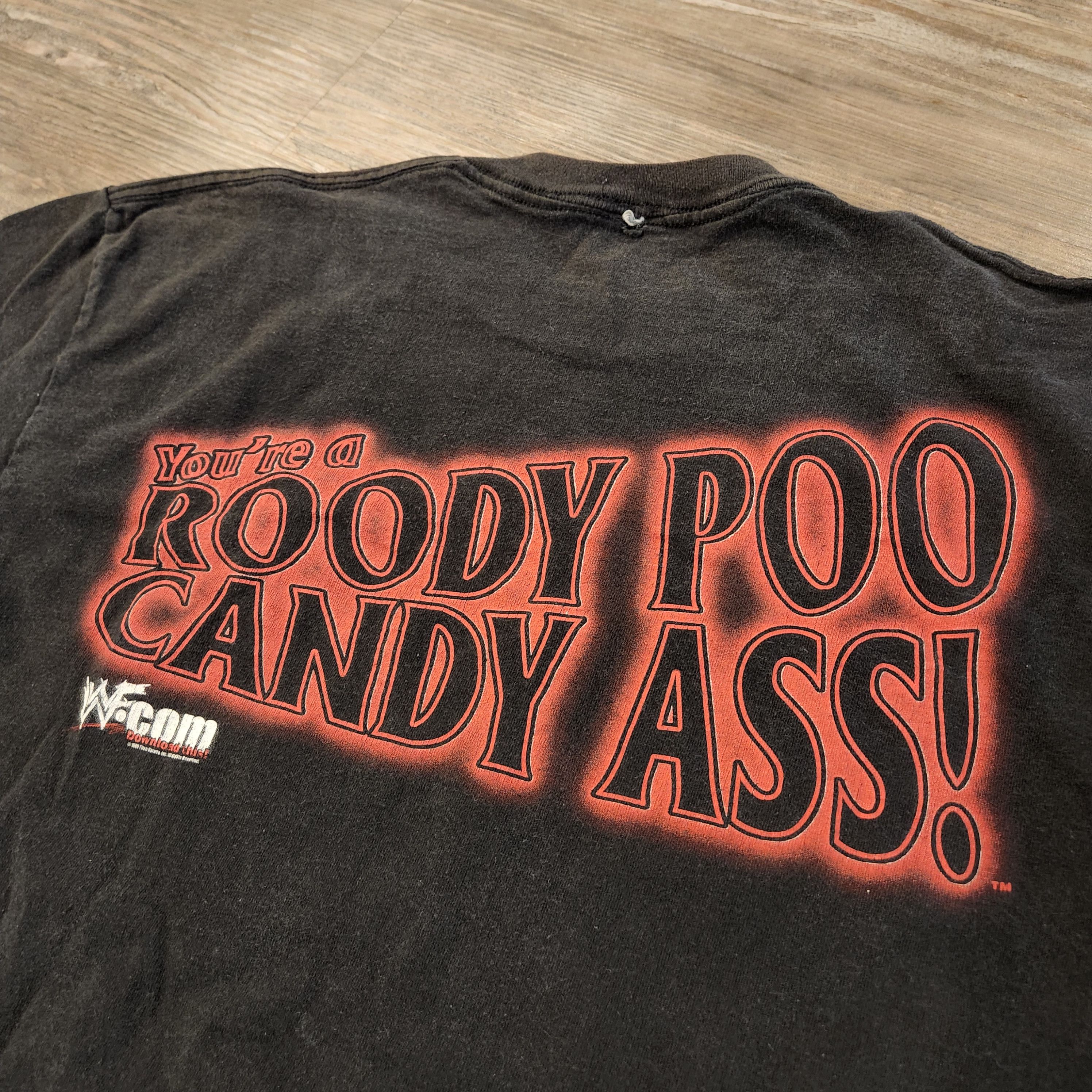Vintage Vintage 90s WWF The Rocck Roody Poo Candy Ass WWE | Grailed