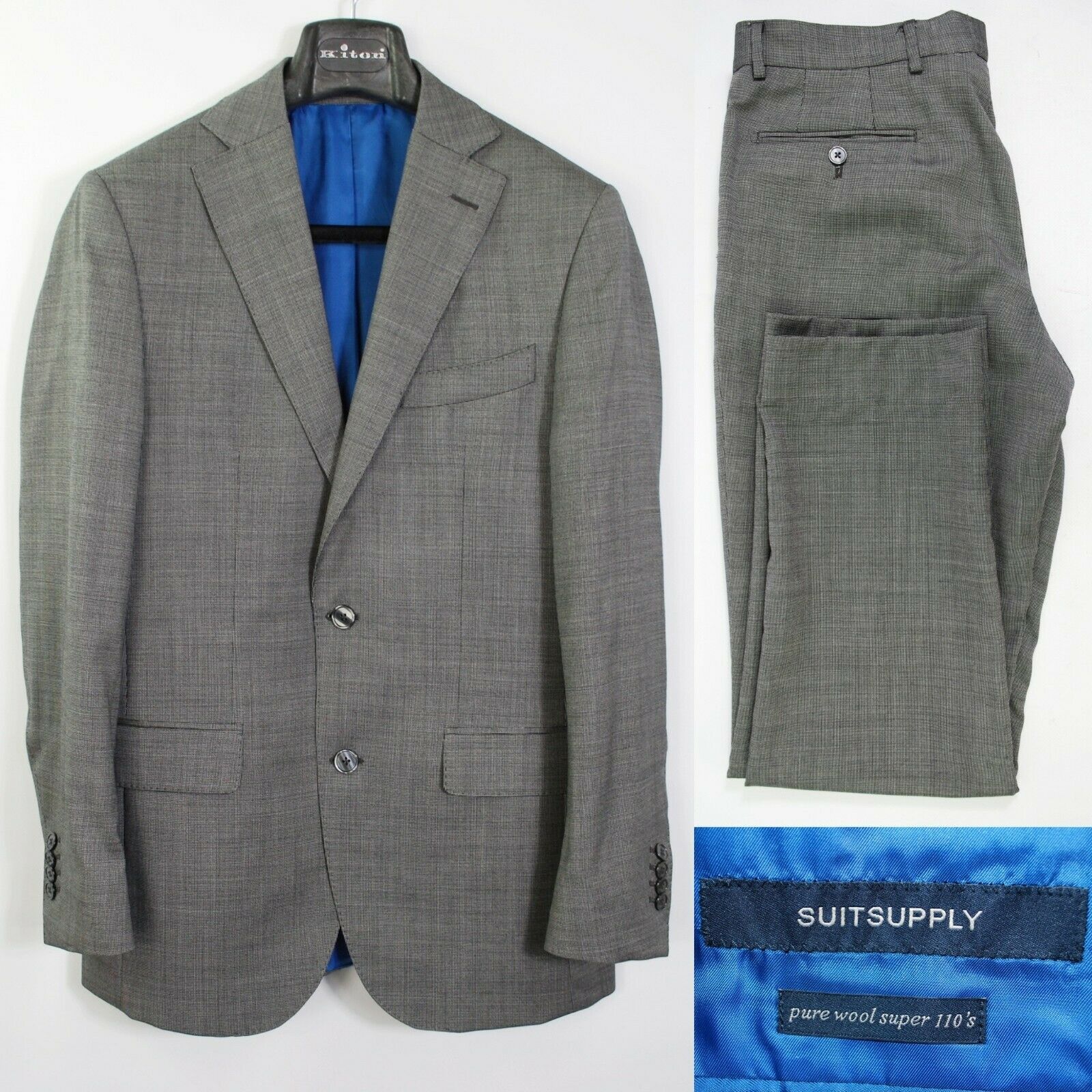Suitsupply Suitsupply Suit Pure Wool Super 110's 46IT 36US/UK Gray ...