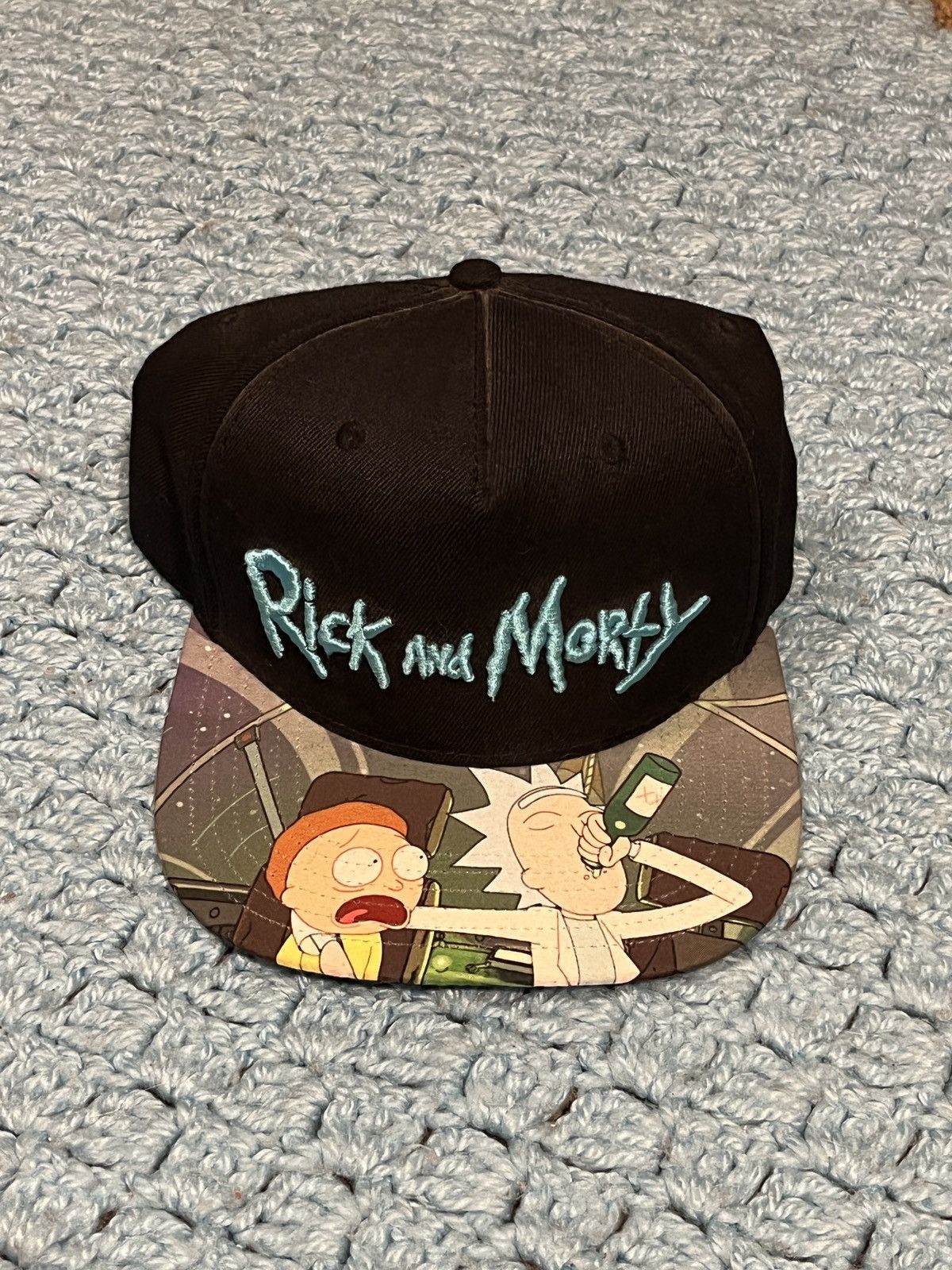 Rare Rick and Morty Snapback Baseball Cap With Visor Graphic | Grailed