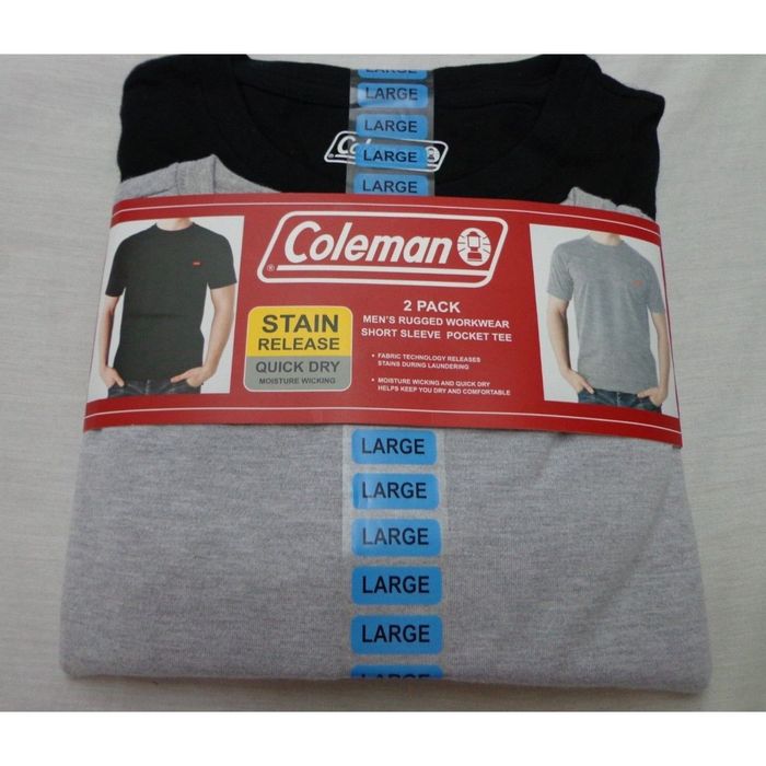 Coleman Coleman Men's Rugged Workwear Short Sleeve Pocket Tee 2 Pack ...