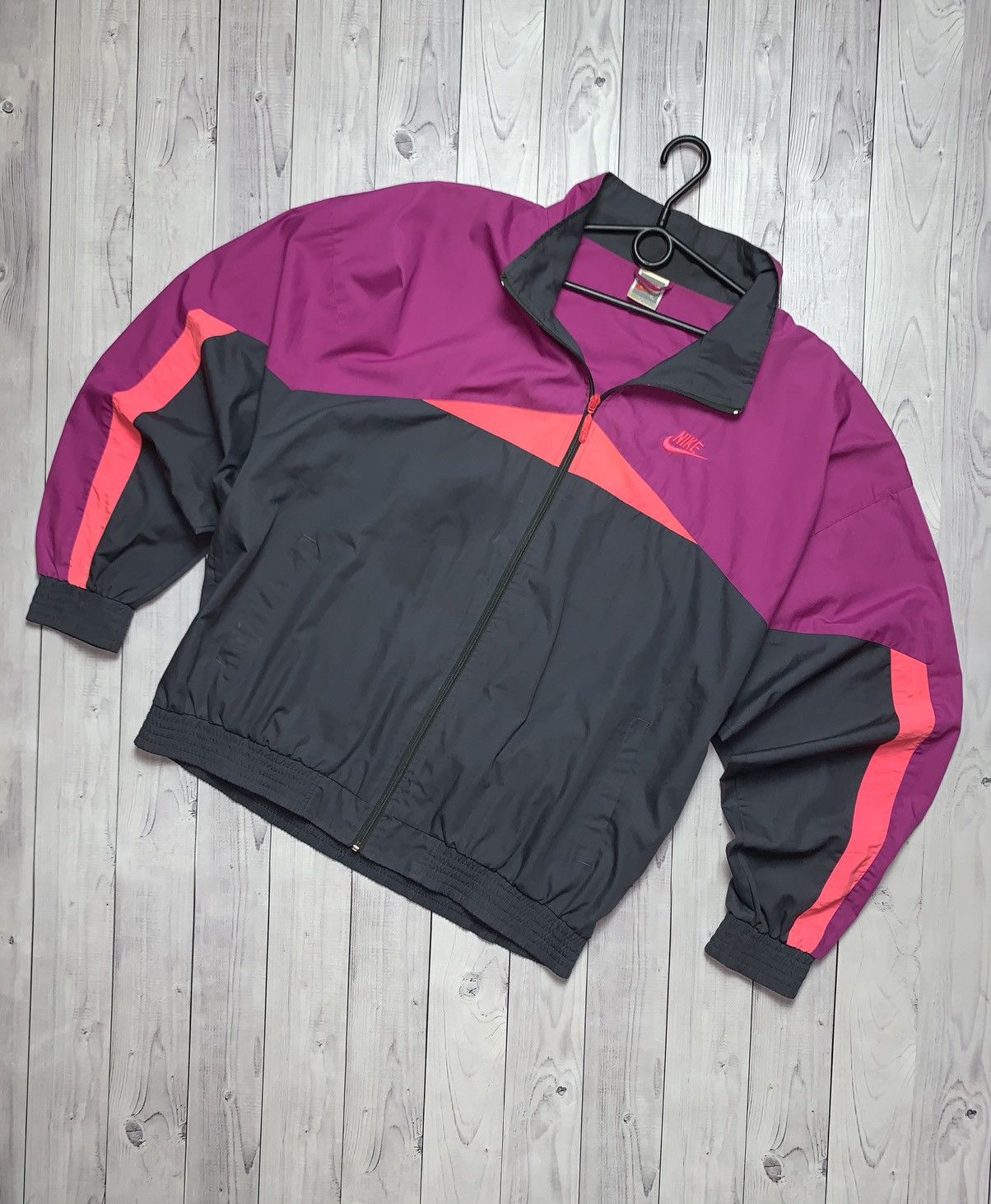 Nike Vintage track jacket Nike logo multicolor size XL | Grailed