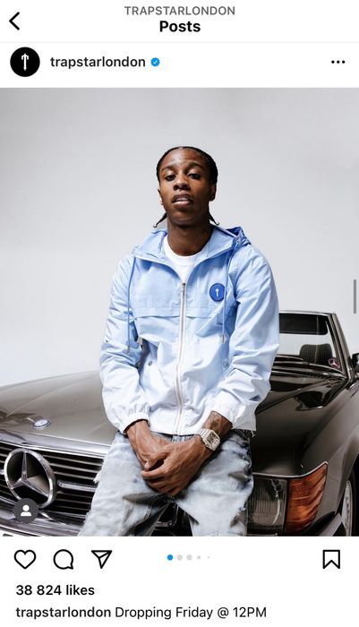 Trapstar London TRAPSTAR Blue Gradient Badge Lightweight Windbreaker ...