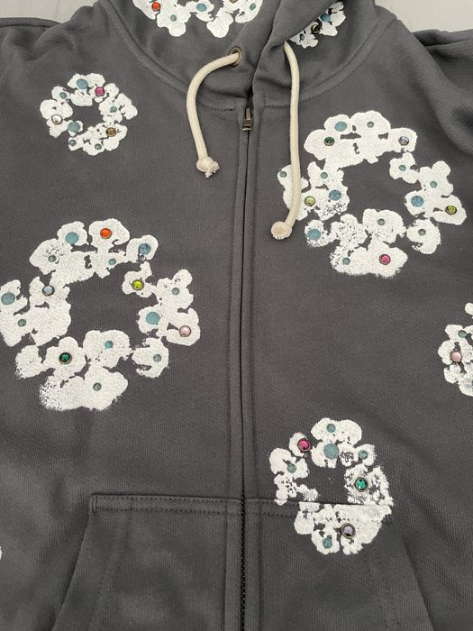 Denim Tears Rhinestone Zip Up Xl Grailed