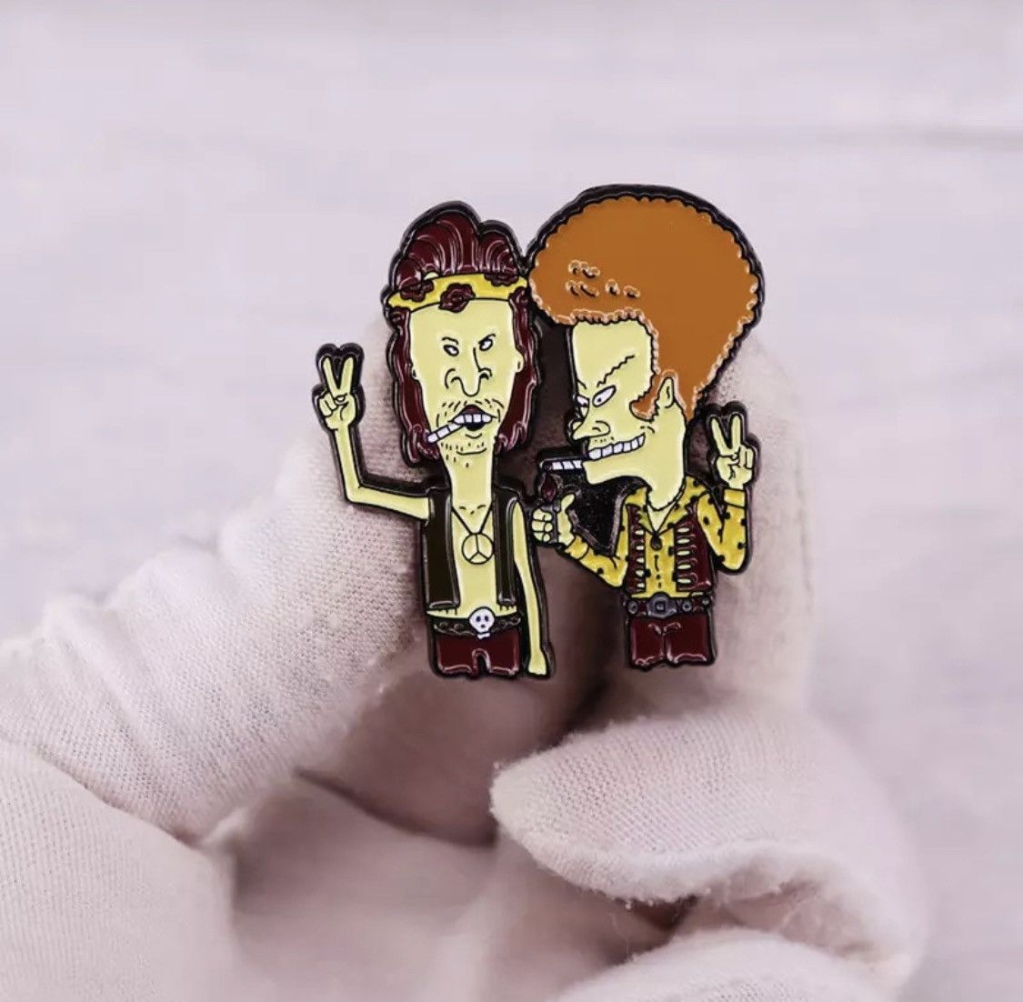 Mtv Beavis and Butthead Pin Backpack Hippie Jacket Pack Button | Grailed