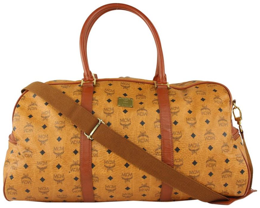 MCM MCM Monogram Visetos Boston Duffle Bag with Strap 2MCM1025 | Grailed