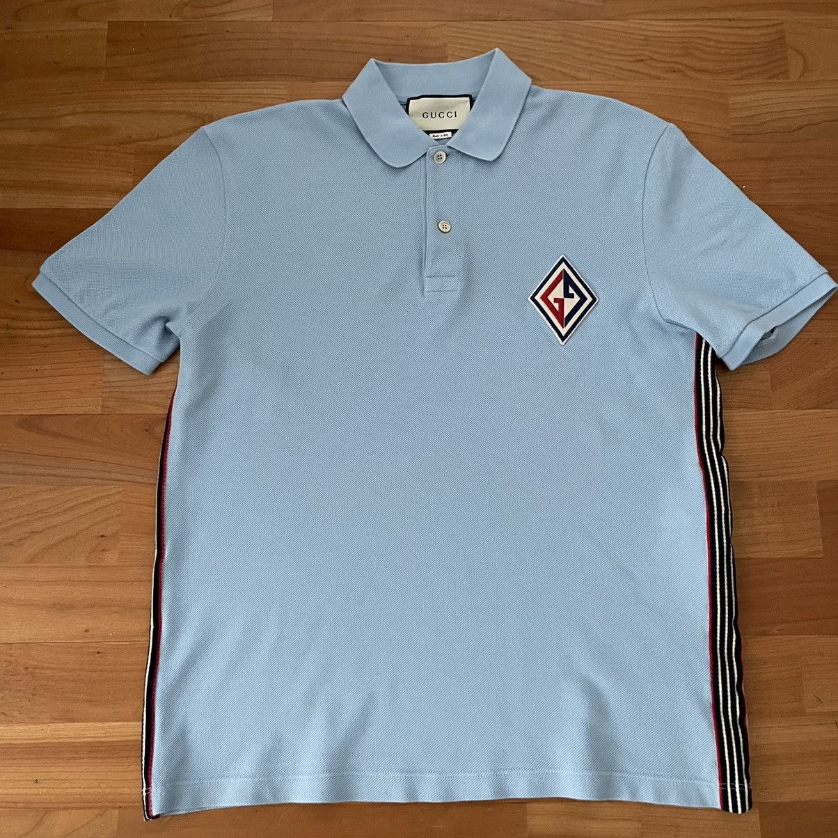 Gucci GUCCI LOGO PATCH POLO SHIRT | Grailed