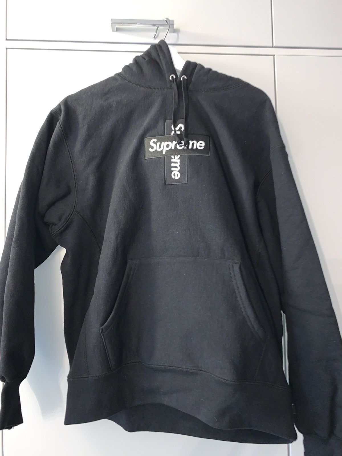 Supreme Supreme Cross Box Logo Hooded Sweatshirt | Grailed