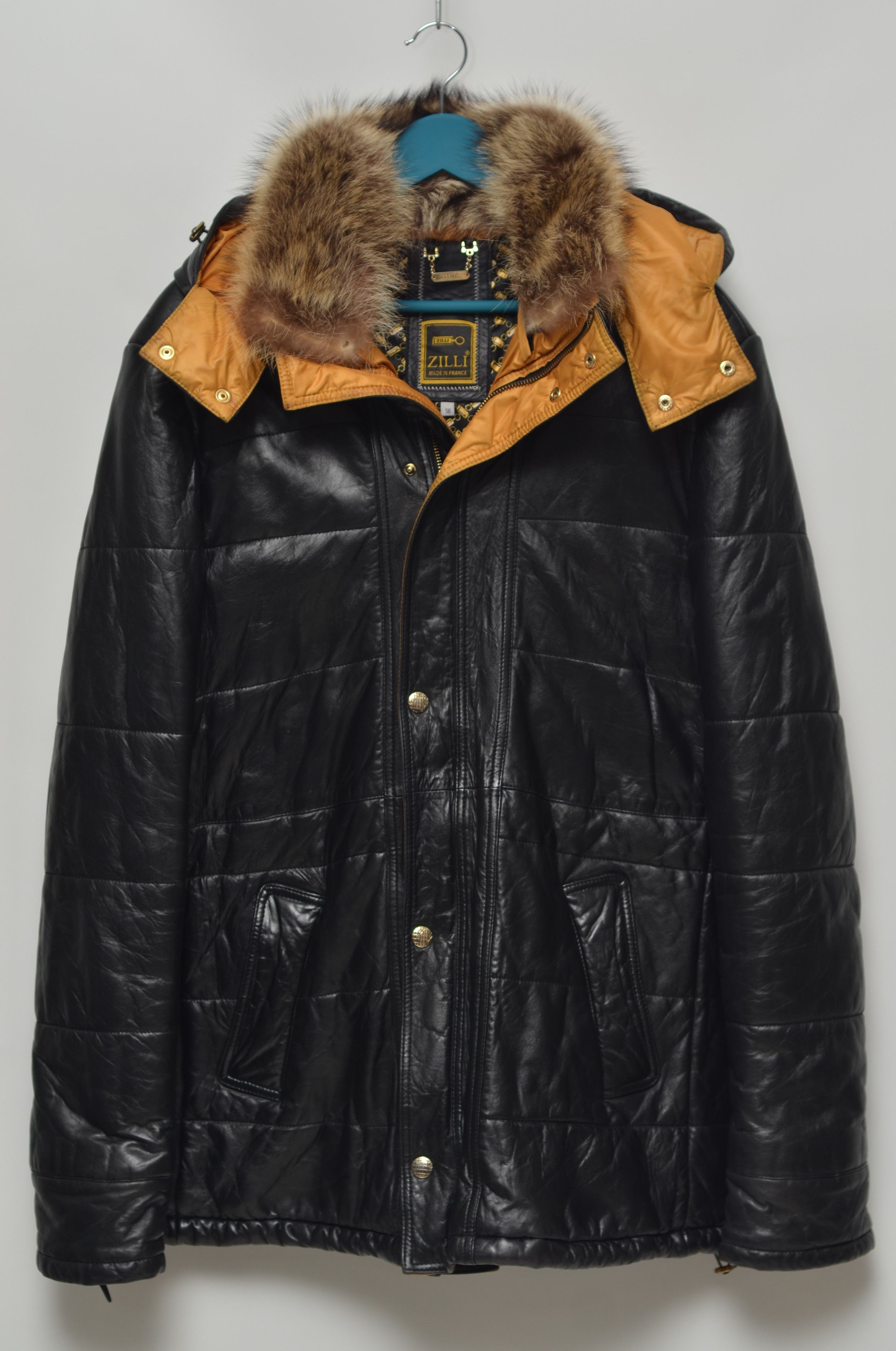 Zilli ZILLI Luxury Leather Full Zip Puffer Jacket Made in France | Grailed