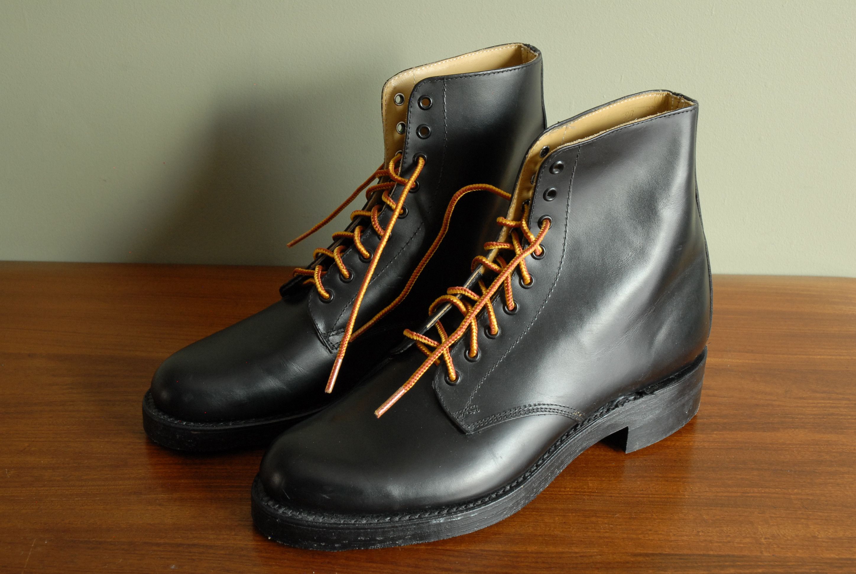 Boulet Like new lace up "Police" boot, GYW rubber sole | Grailed