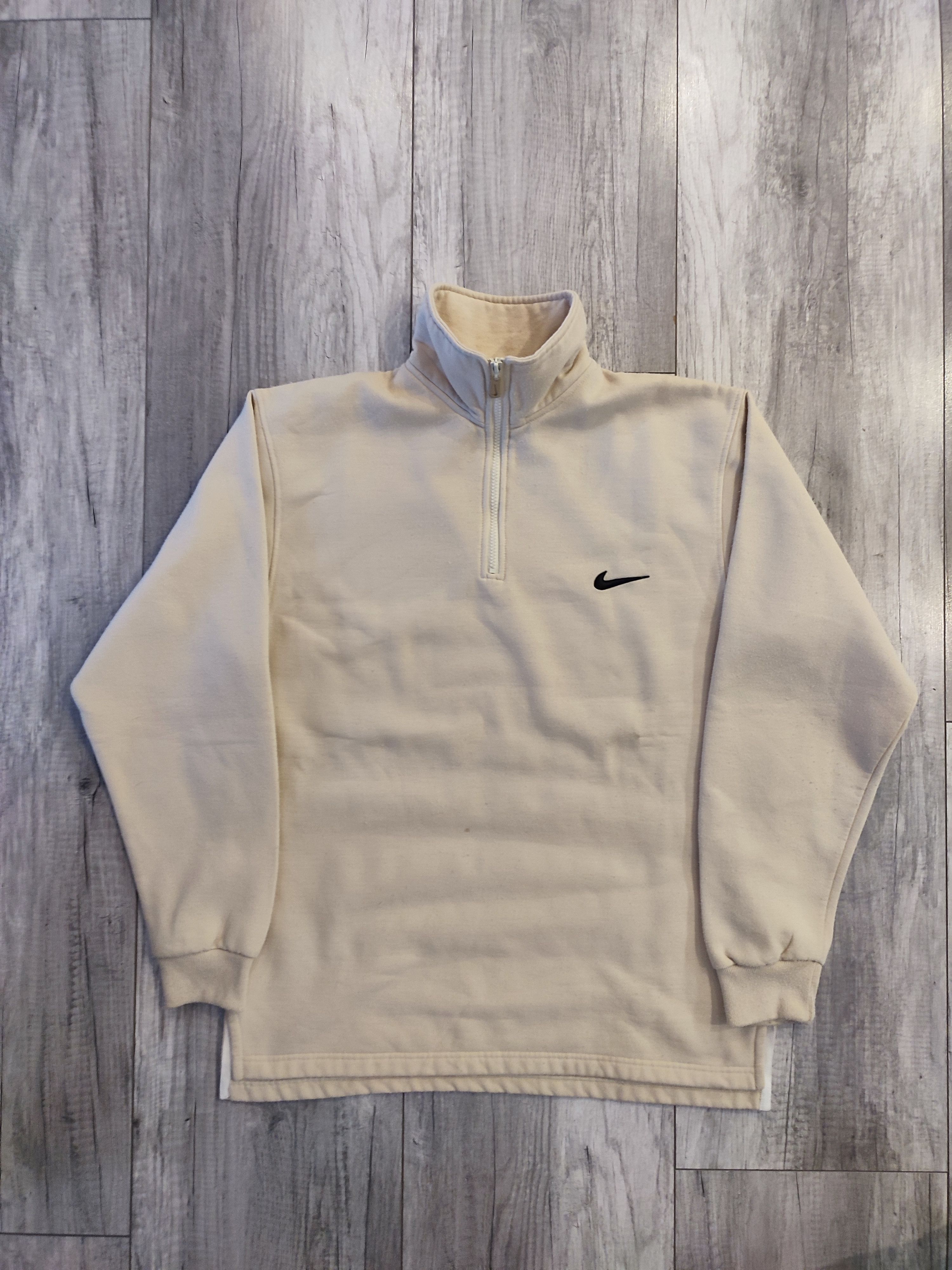 Nike × Vintage Vintage beige zip up nike fleece | Grailed