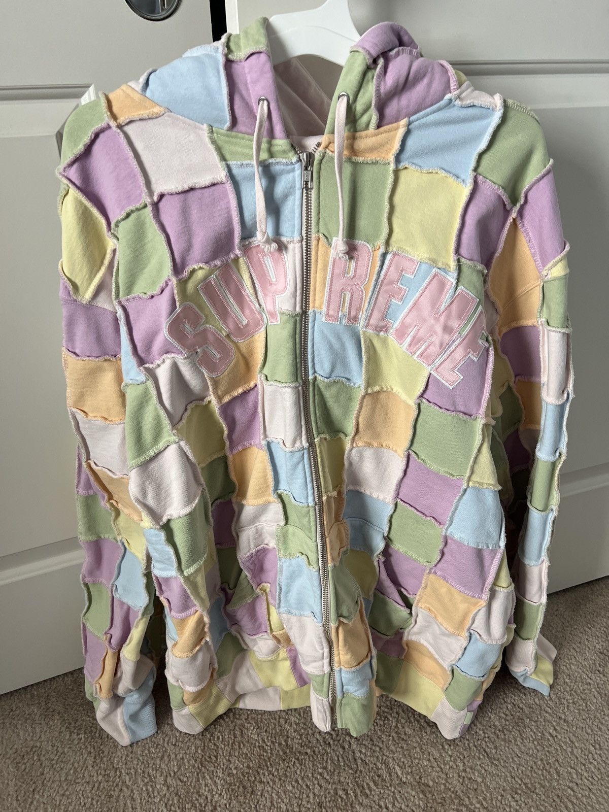 Supreme Supreme Reverse Patchwork Zip Up Hoodie | Grailed