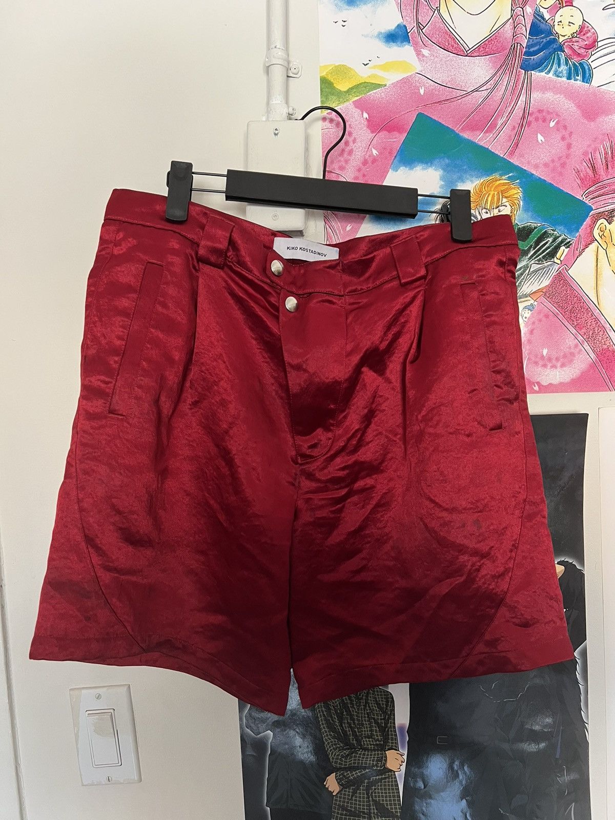 Kiko Kostadinov Kiko Kostadinov SS20 Red Ansel Racing Shorts | Grailed