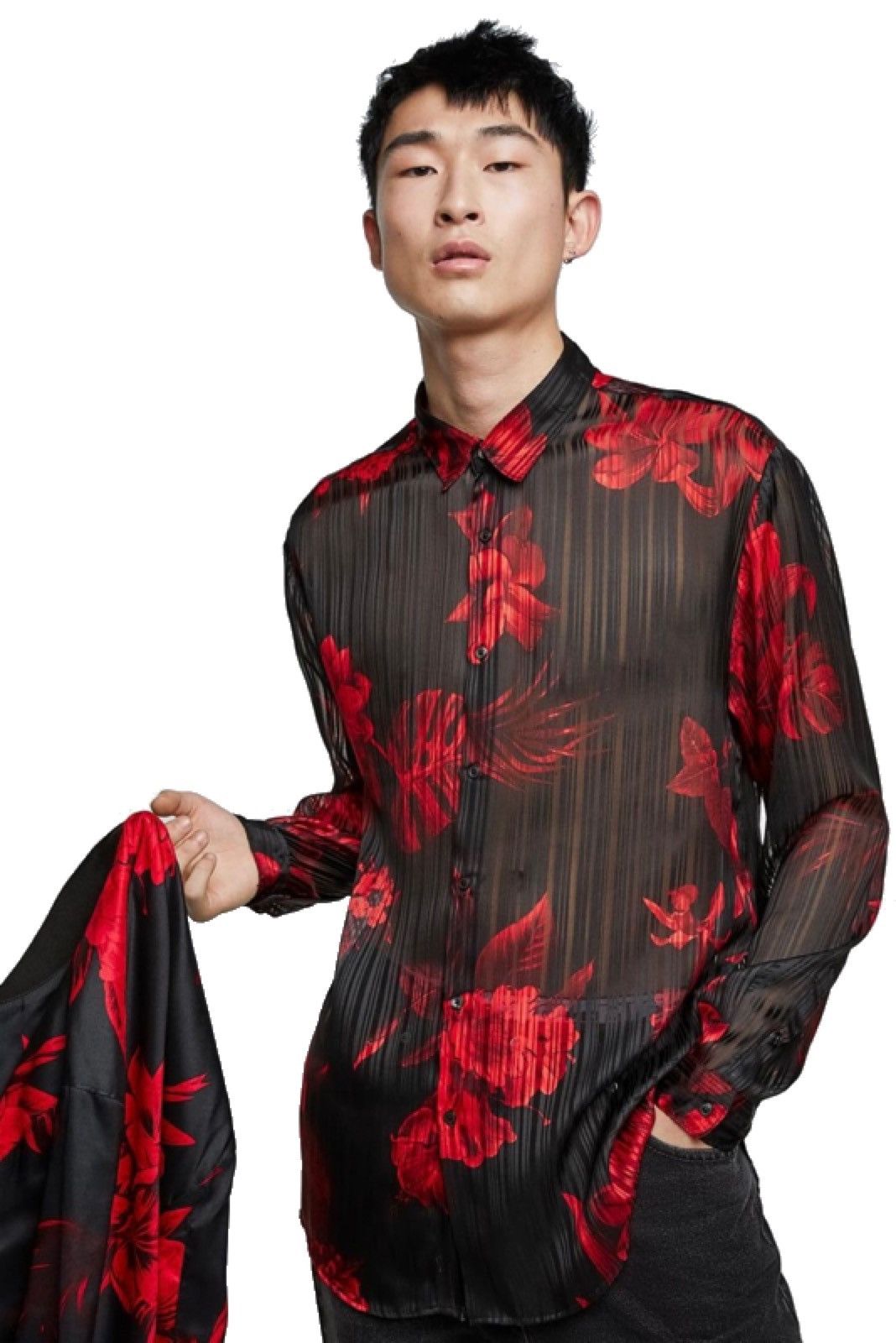 Zara Zara Red Floral Sheer Shirt | Grailed Zara Zara Red Floral Sheer Shirt | Grailed