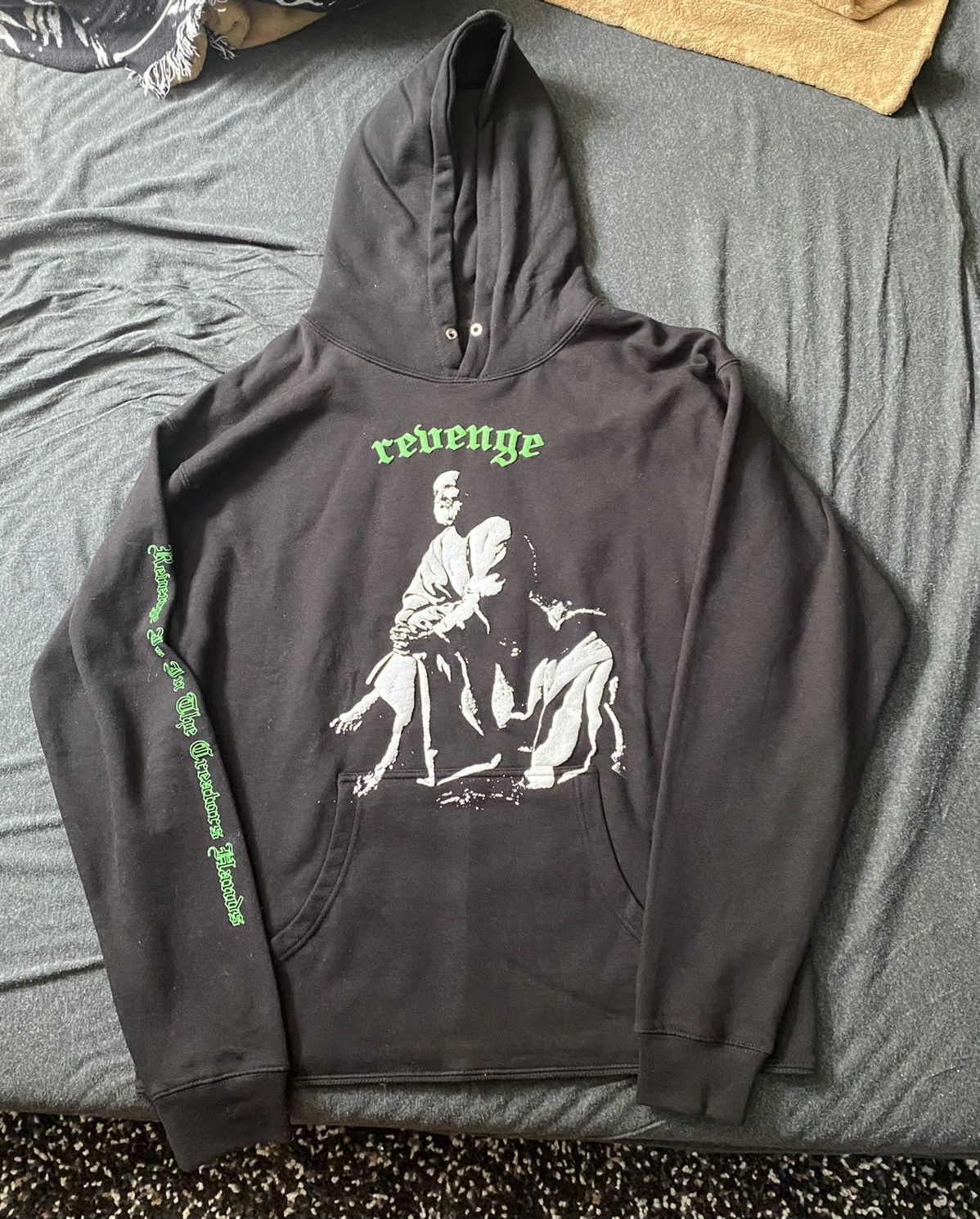 Revenge Revenge Green and Black Hoodie | Grailed