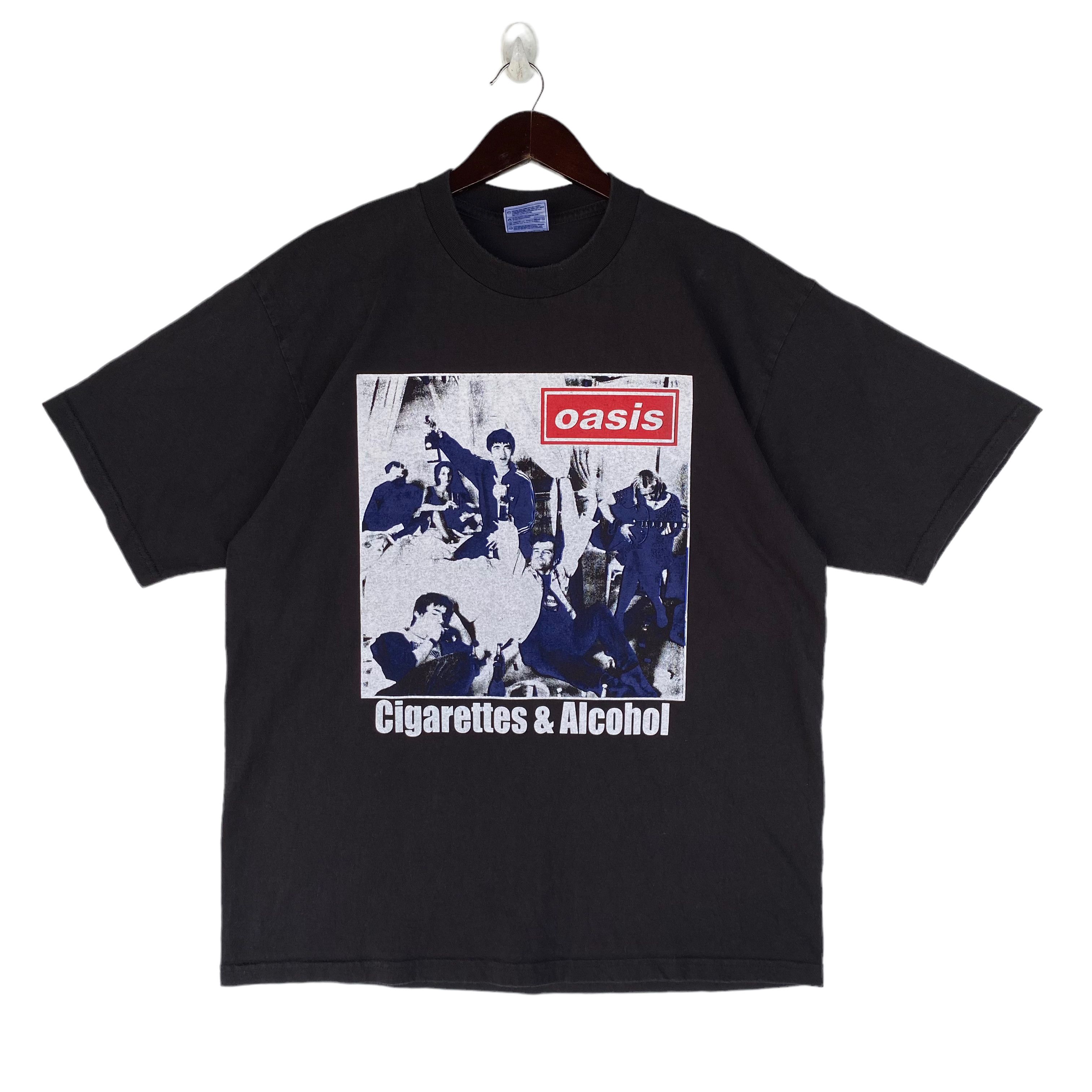 Band Tees 💥OASIS Britpop band Cigarettes and Alcohol tee shirt | Grailed