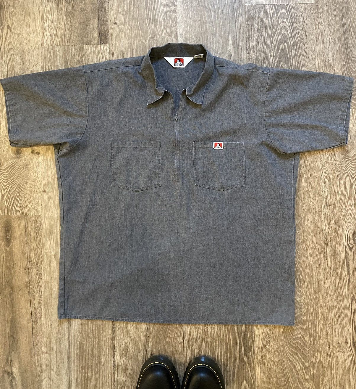 Ben Davis × Vintage Vintage Ben Davis Half Zip Work Shirt | Grailed