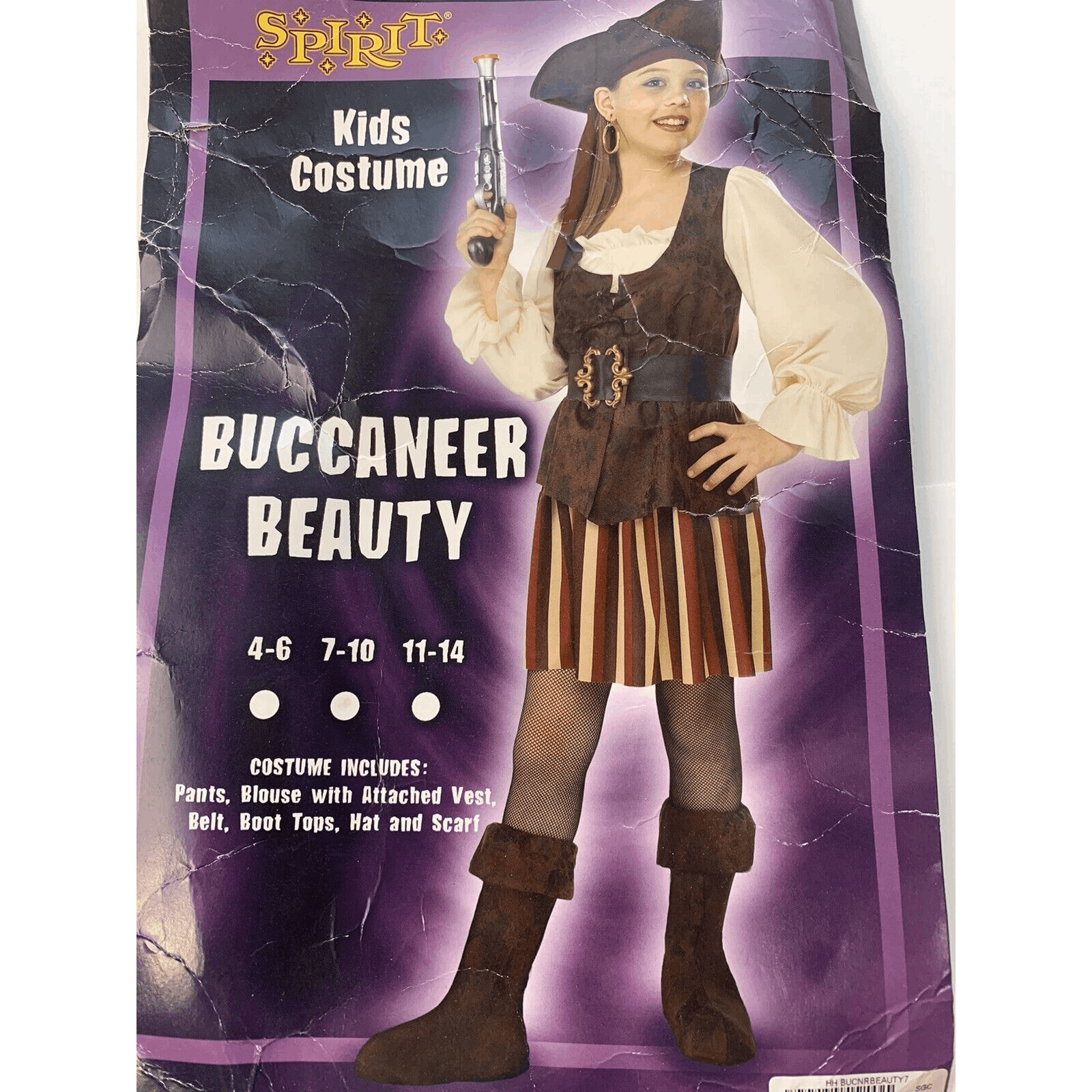 Costume Made Girl Size Medium Buccaneer Beauty Halloween Costume Boots