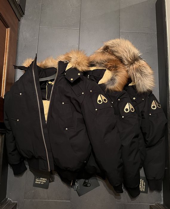 Moose Knuckles GOLD BALLISTIC BOMBER FUR | Grailed