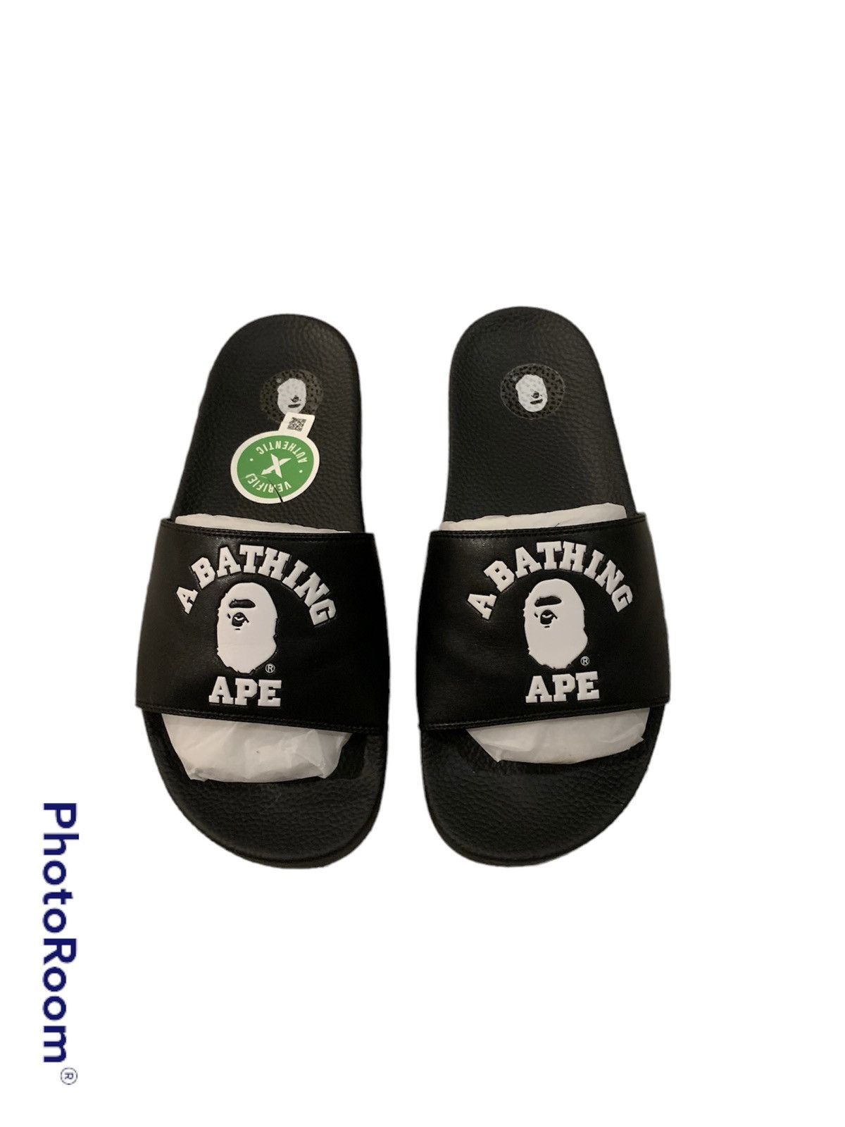 Bape A Bathing Ape BAPE College Logo Slide SS19 | Grailed