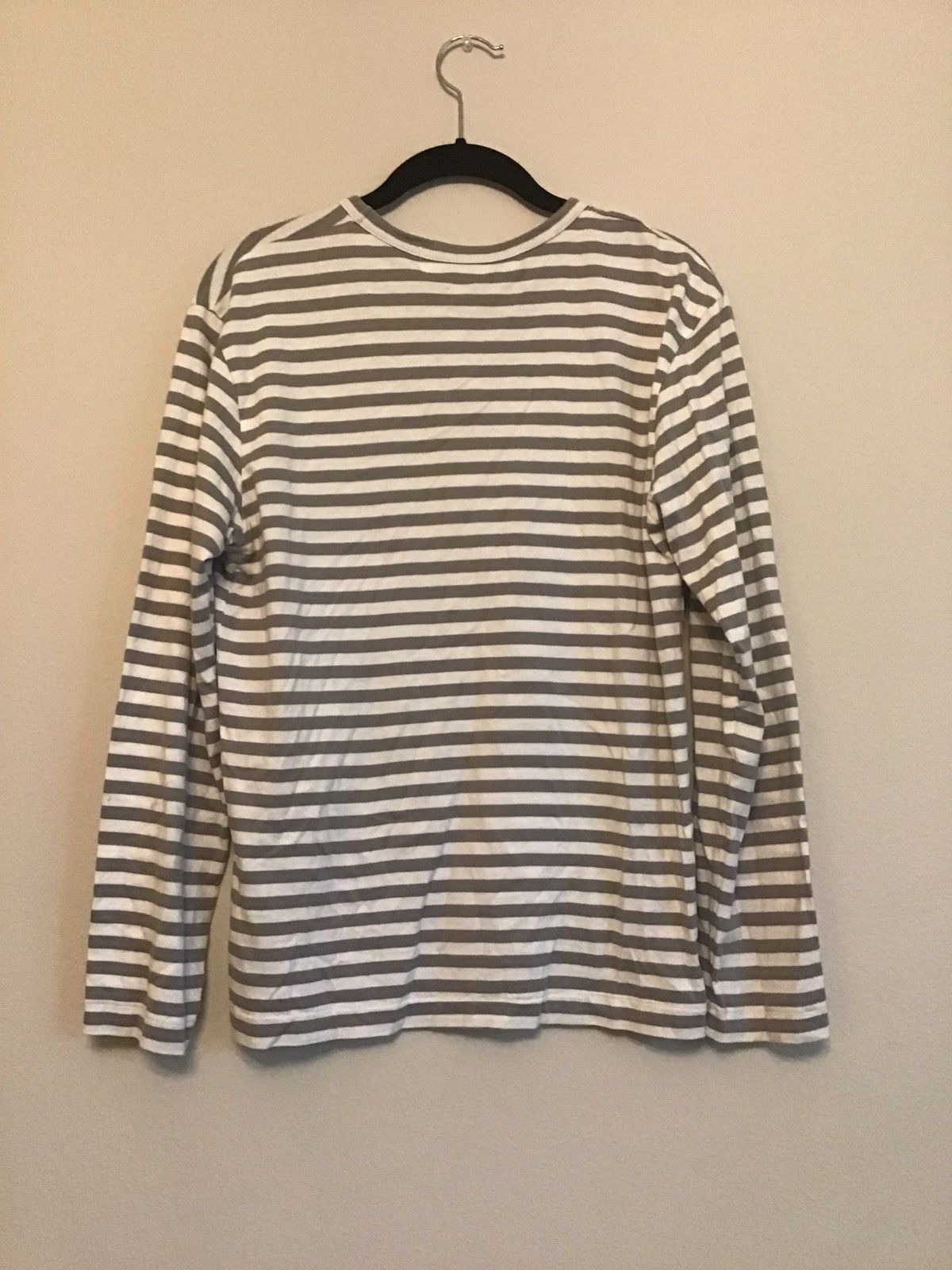 Comme des Garcons Striped CDG Gray Long Sleeve Tee | Grailed