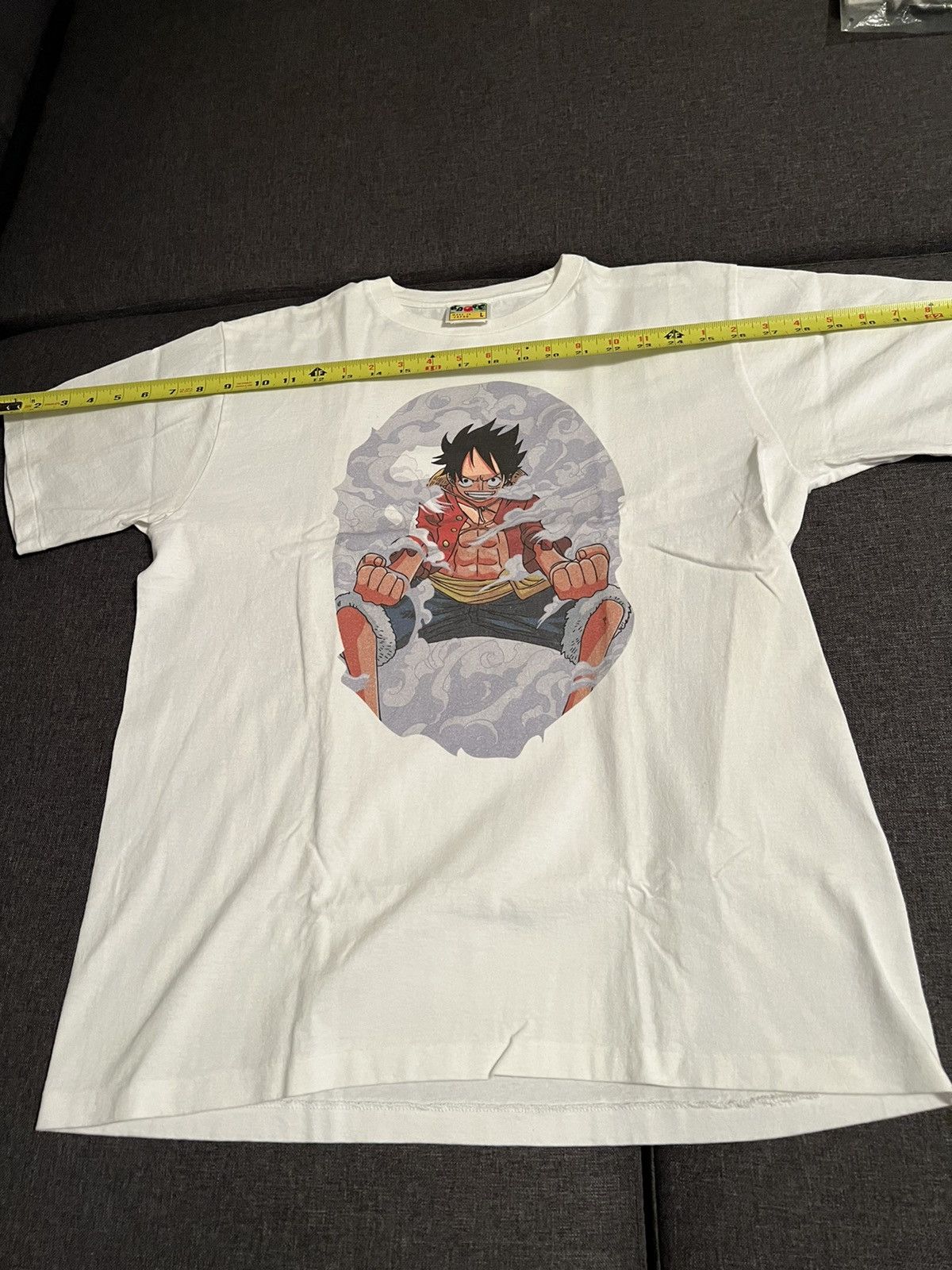 Bape Bape one piece luffy tshirt | Grailed