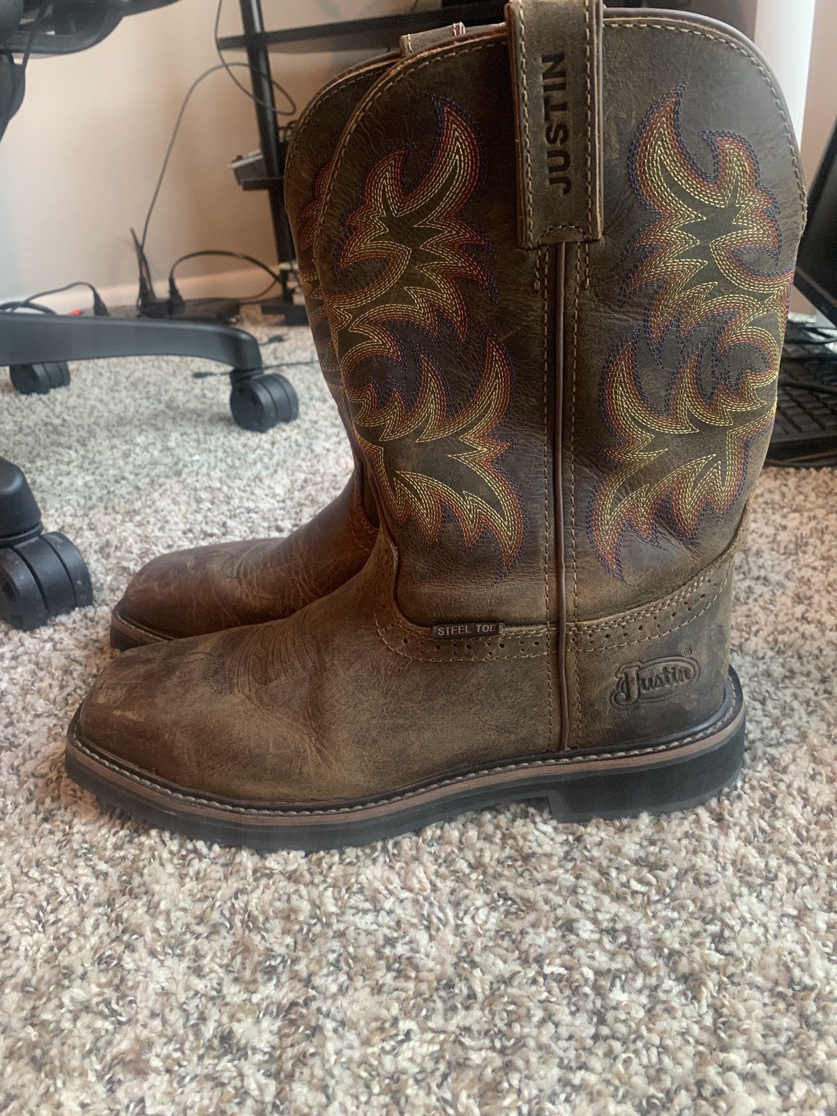 Justin Boots Justin Steel Toe Leather boots | Grailed