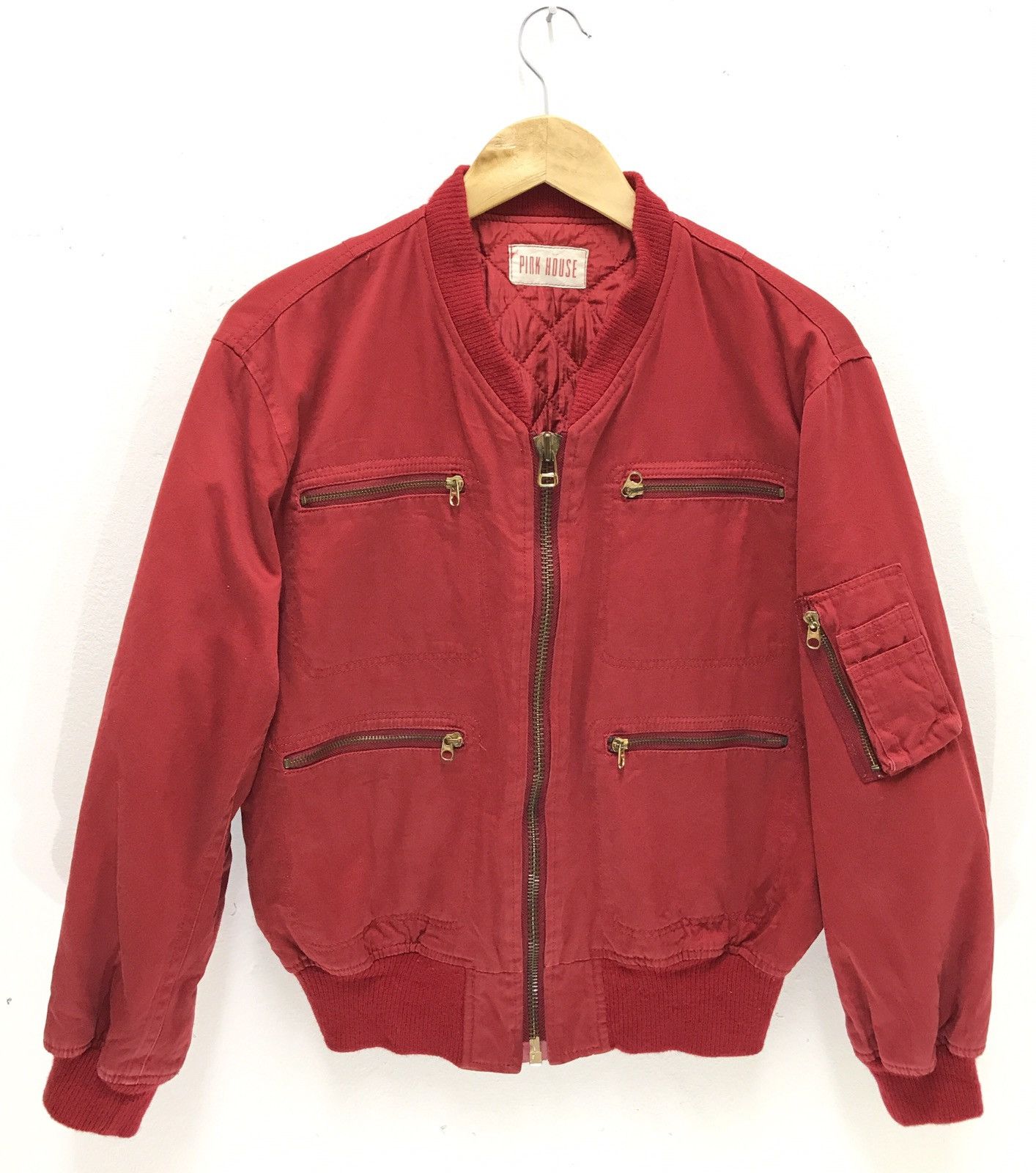 Bomber Jacket Japan Brand Pink House MA-1 Bomber Jacket Quilted Lining ...