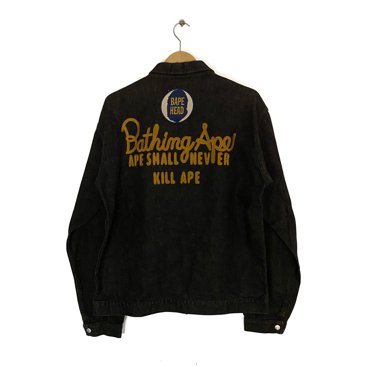 Bape RARE - Bape Nigo Embroidery Denim Jacket Blue Bell Inspired | Grailed