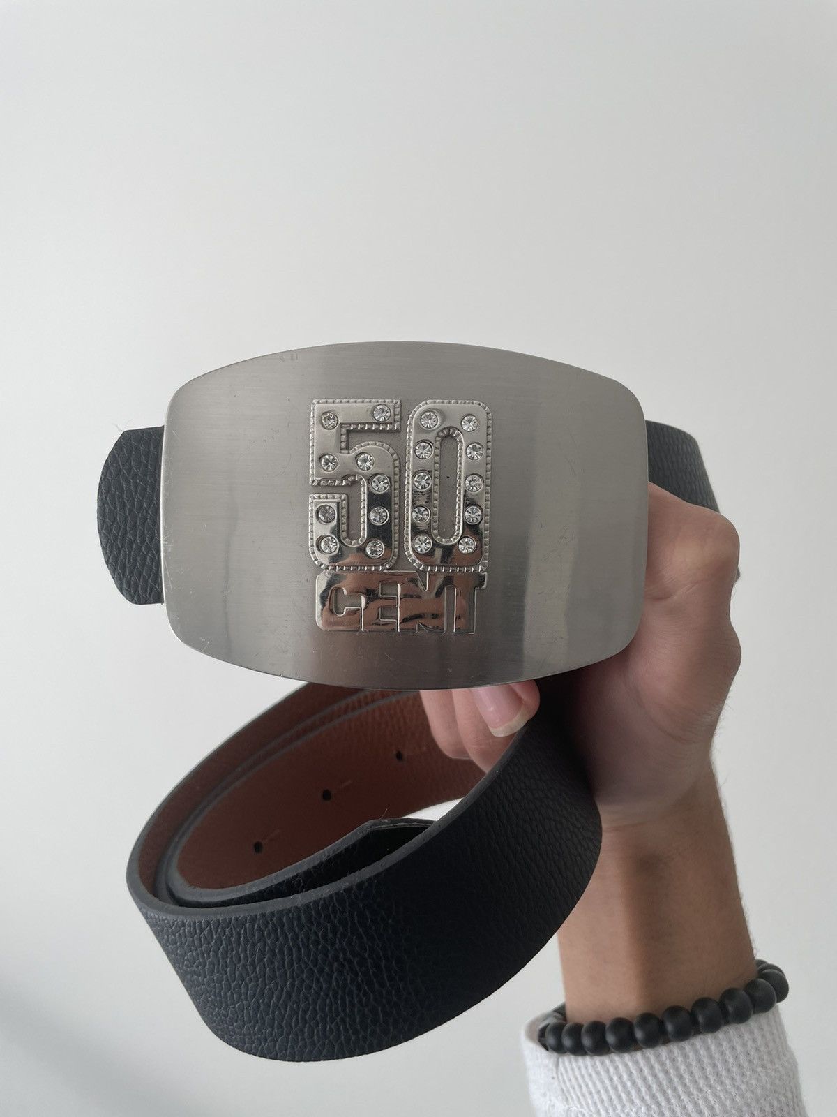 50 Cent × Vintage 50 cent belt with diamonds | Grailed