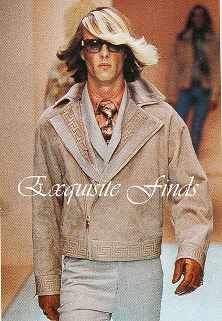 Rare × Versace F/W 2002 RUNWAY GIANNI VERSACE SHEARLING JACKET ICONIC ...