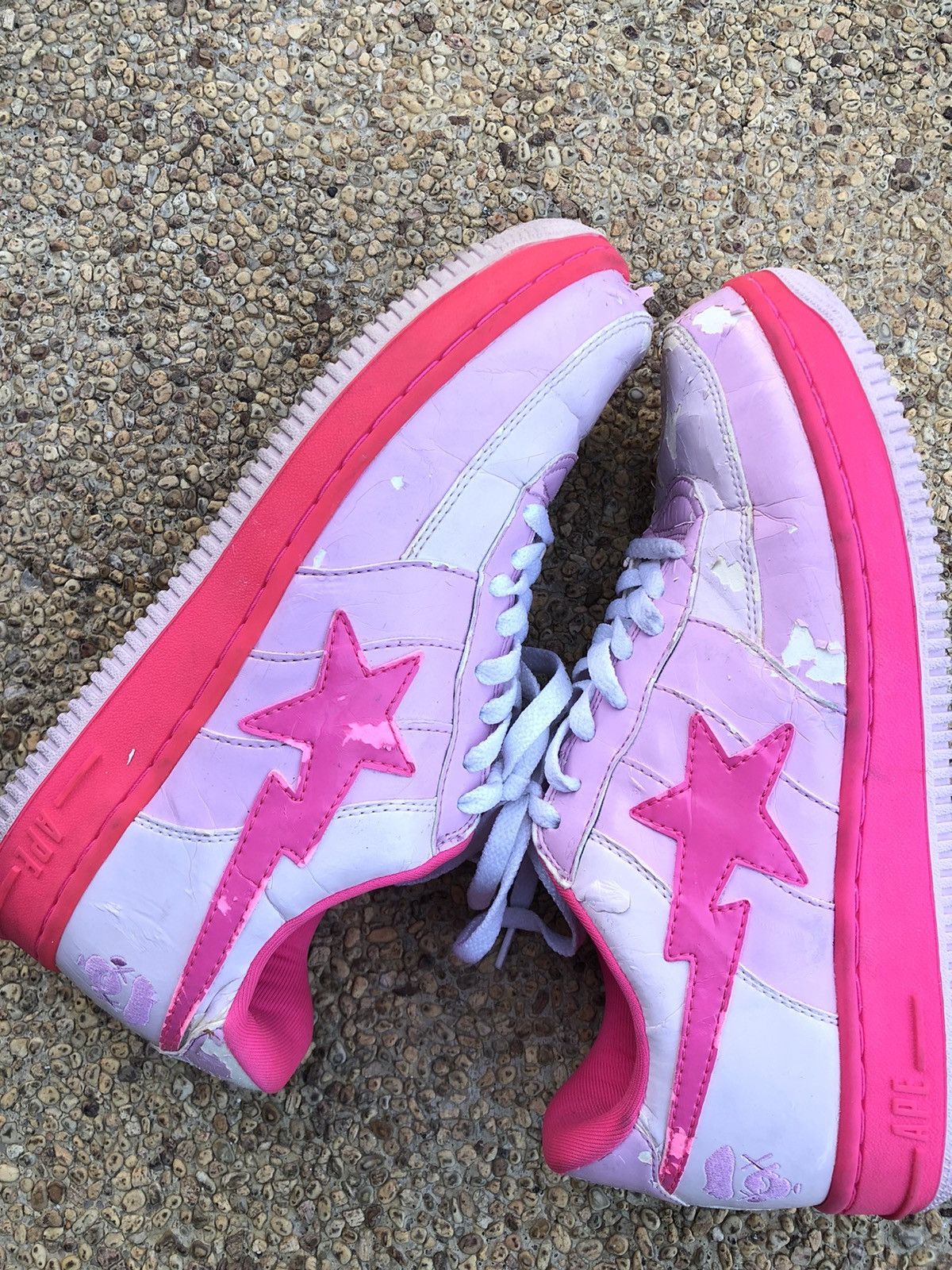 Bape Vintage Bape x Kaws FS-029 Pink Bapestas | Grailed