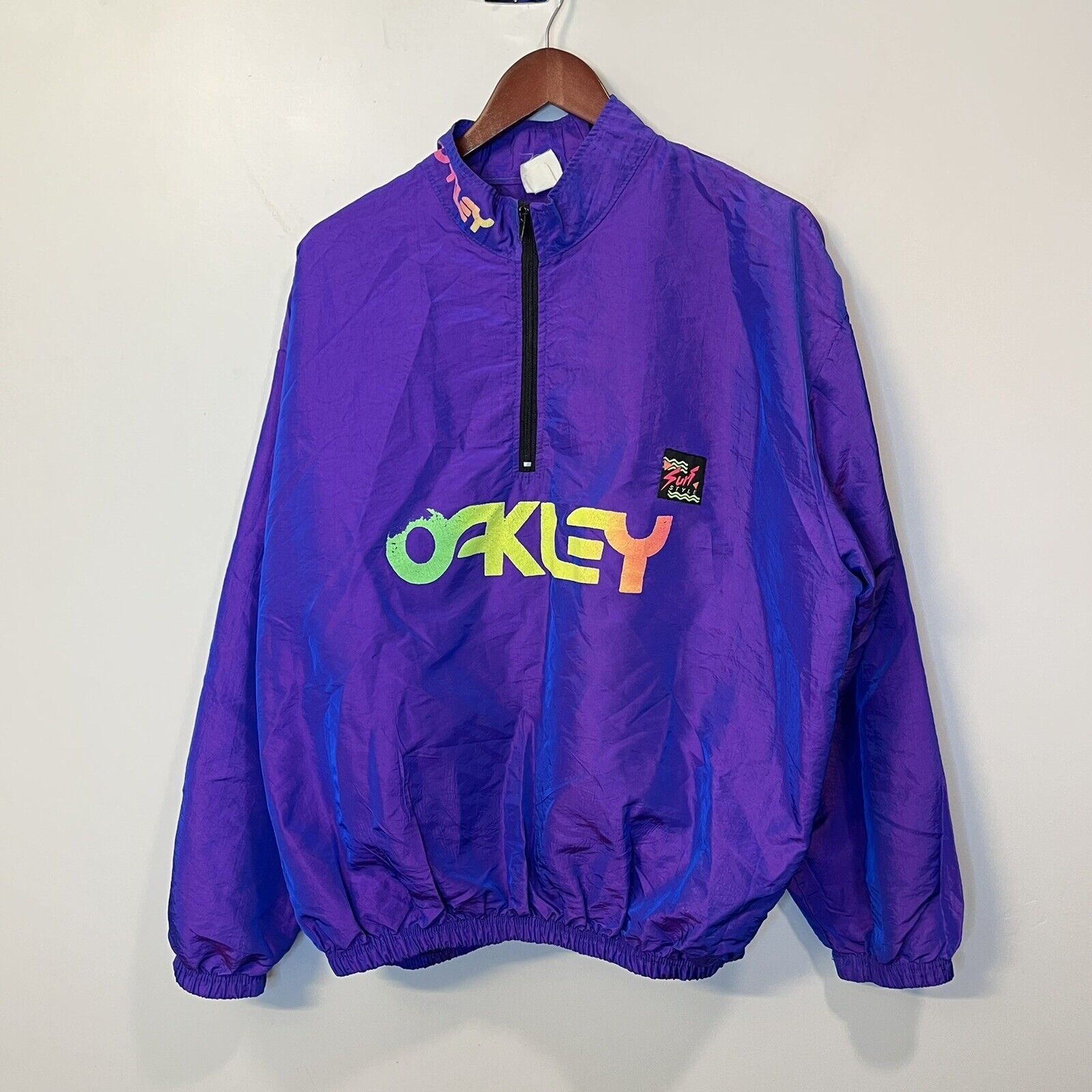 Vintage VTG 90s Oakley Purple Surf Style Pullover Jacket | Grailed