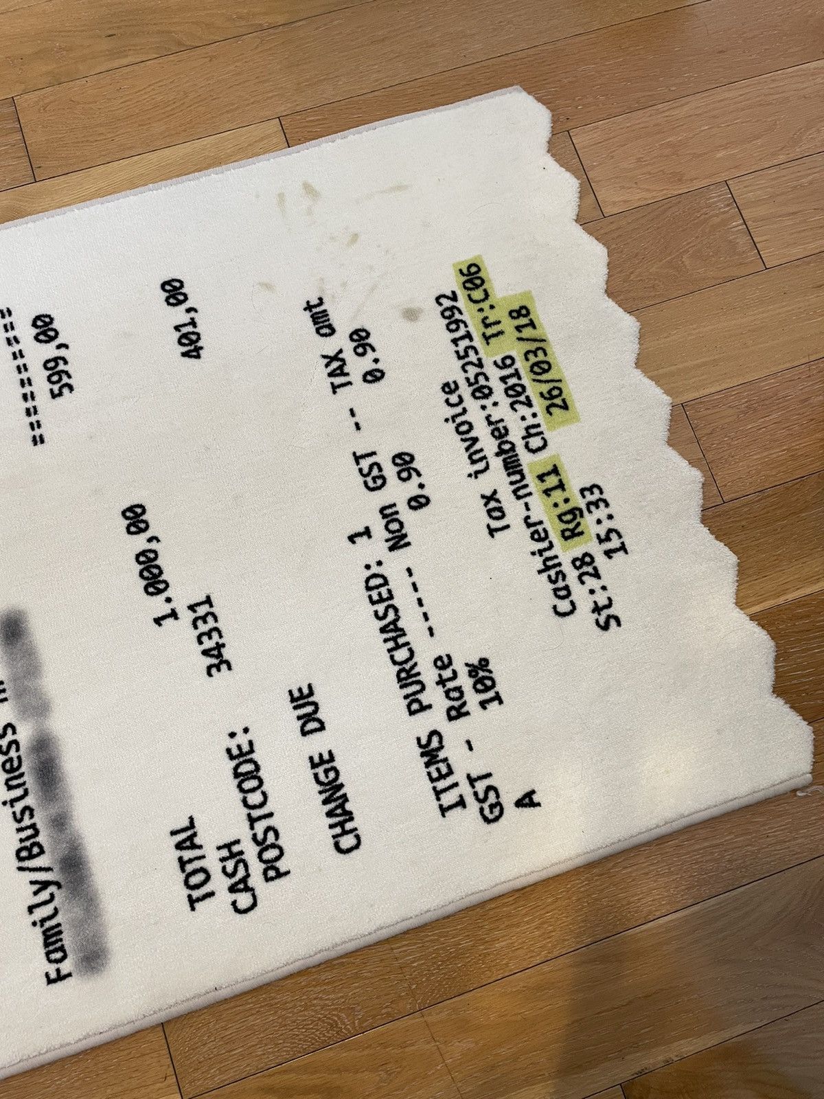 Ikea × Virgil Abloh Virgil Abloh x IKEA MARKERAD “RECEIPT” Rug | Grailed