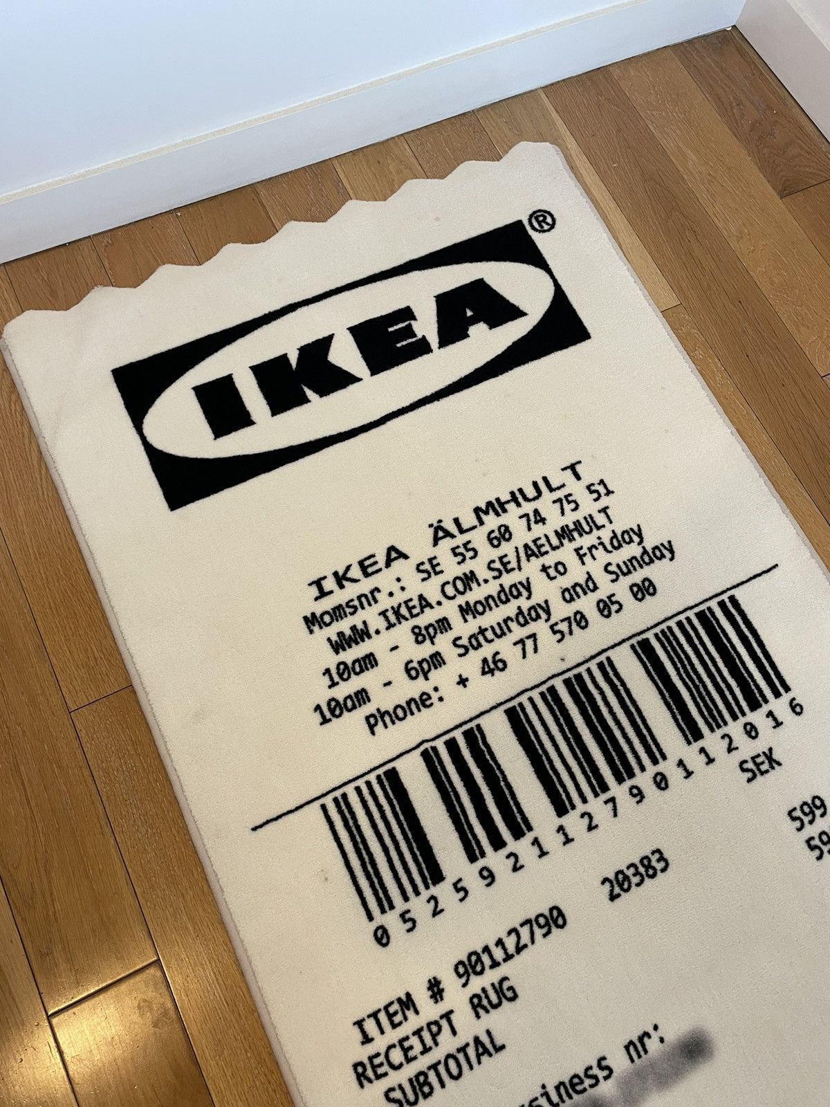 Ikea × Virgil Abloh Virgil Abloh x IKEA MARKERAD “RECEIPT” Rug | Grailed