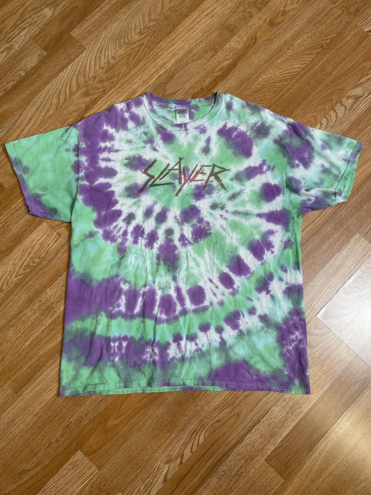 Band Tees × Streetwear × Vintage Vintage Bootleg Slayer Tee TieDye ...