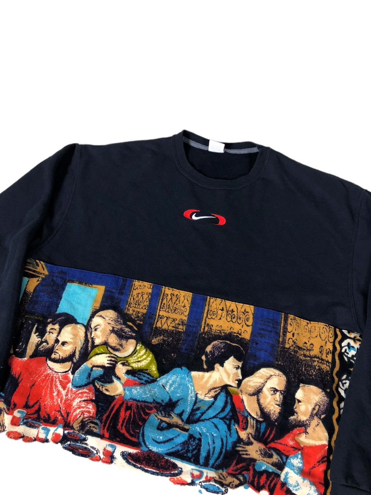 Nike 1/1 Nike mini swoosh “The last supper” turkey carpet reworke | Grailed