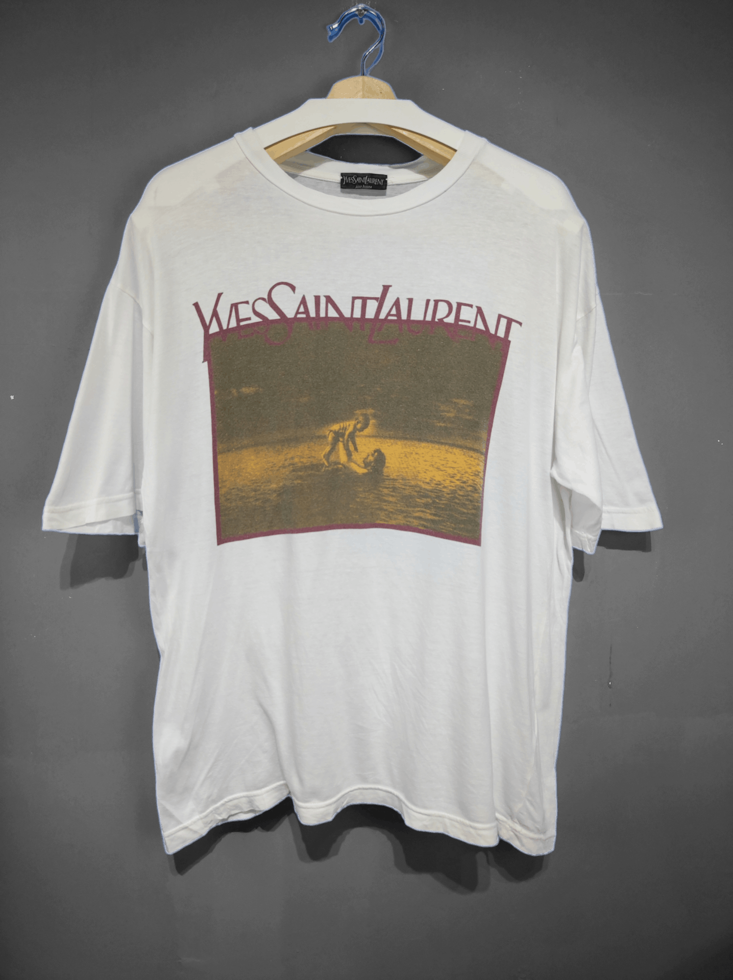 Vintage Yves Saint Laurent Vintage Family Bonding Photo YSL Shirt | Grailed