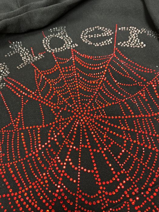 Spider Worldwide Sp5der rhinestones black Hoodie | Grailed