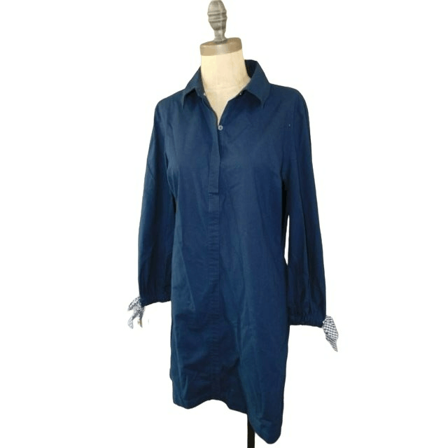 Other Heyton Size S Small Navy Blue Collared 3/4 Sleeve Shirt Dres ...