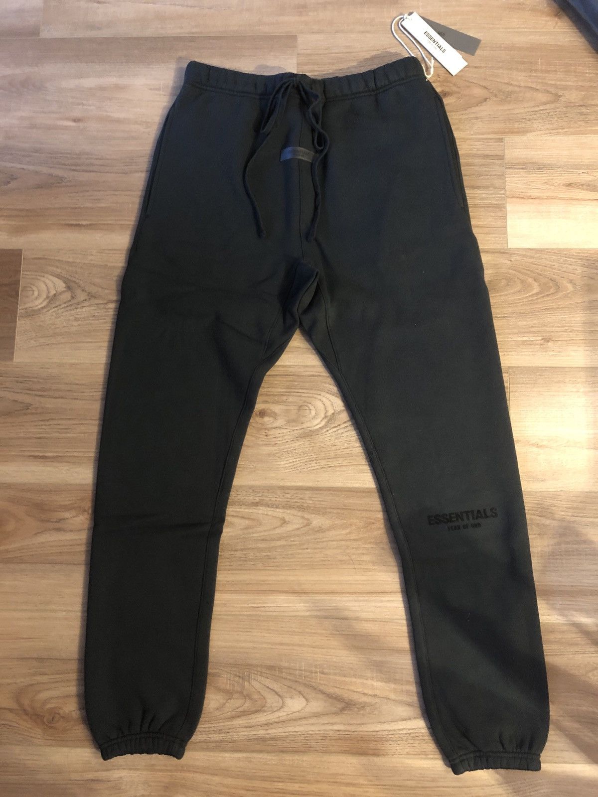 FOG × Fear of God New FOG essentials stretch limo black sweatpants SS22 ...