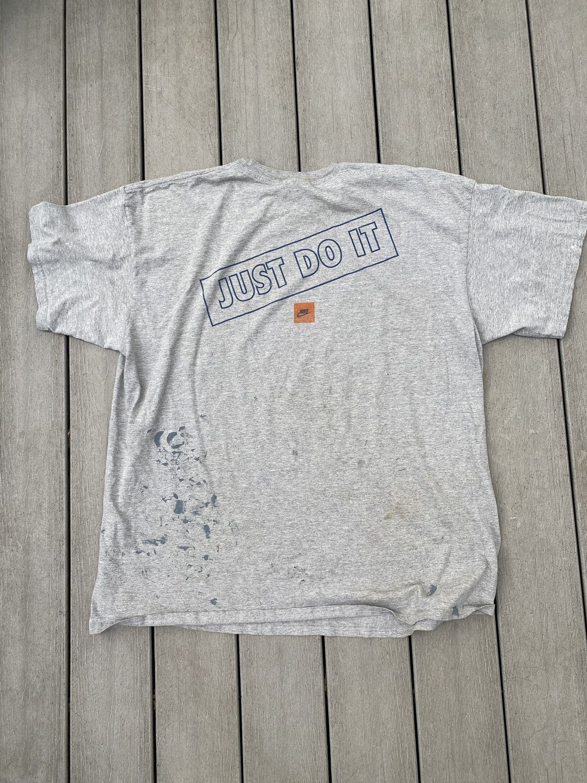 Nike Distressed paint splatter 90s Nike tee | Grailed