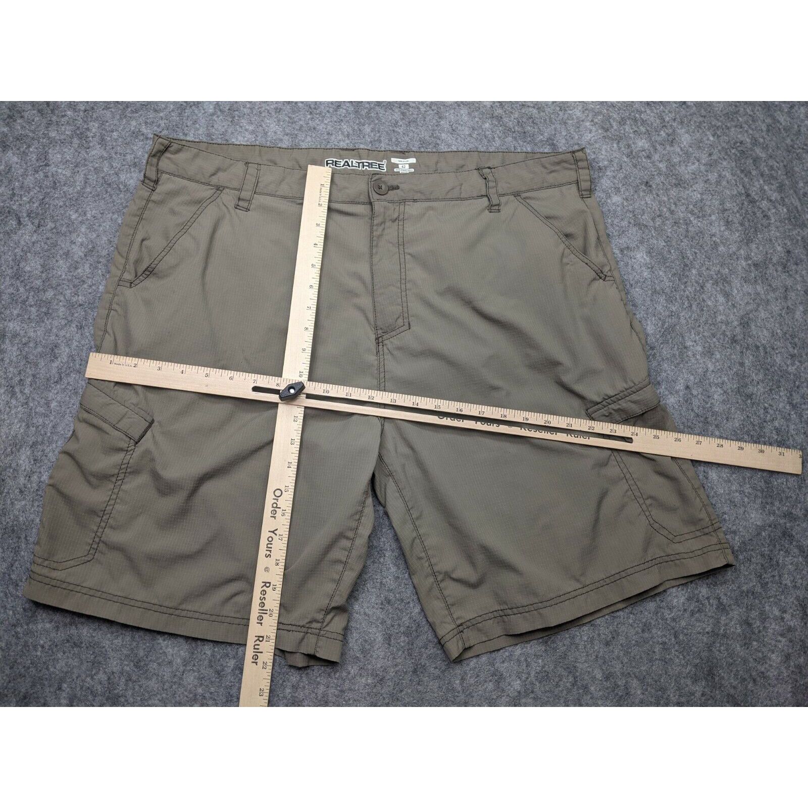 Vintage Realtree Cargo Shorts Mens 42 Brown Ripstop Nylon Outdoors ...