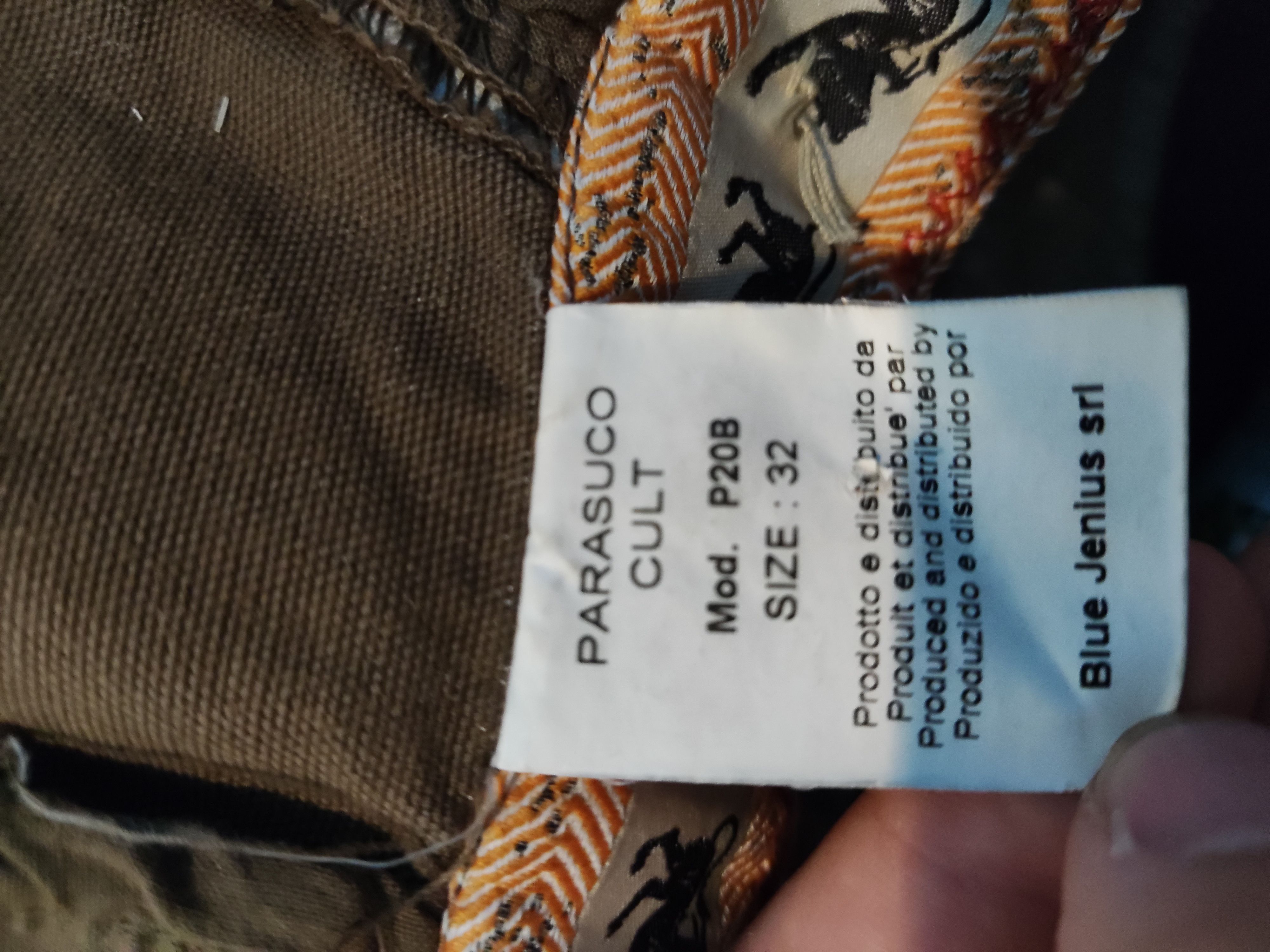 Archival Clothing archive utility velcro Italian Parasuco Cult Denim ...