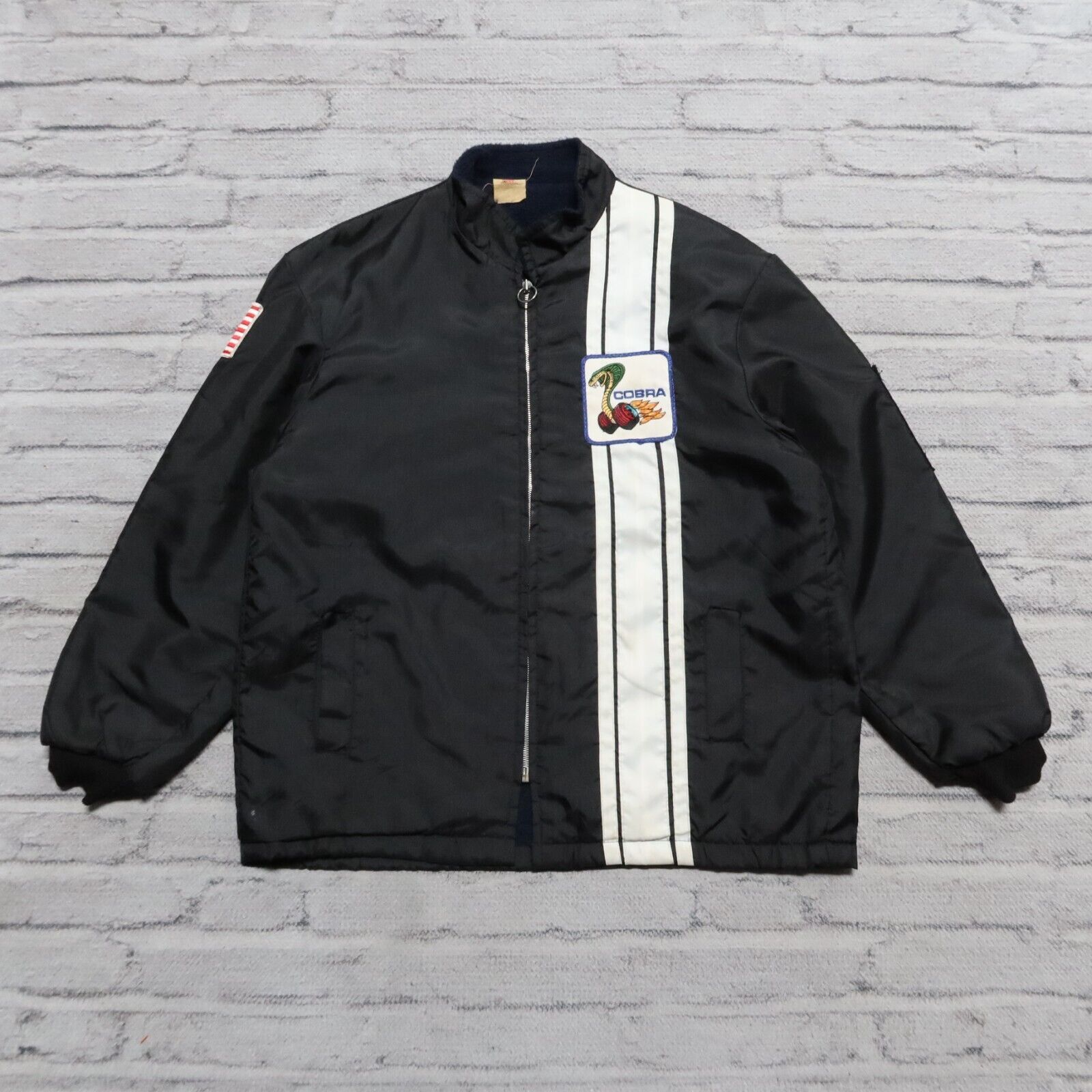 Ford Vintage Ford Mustang Cobra Shelby Racing Jacket L Black Rare | Grailed