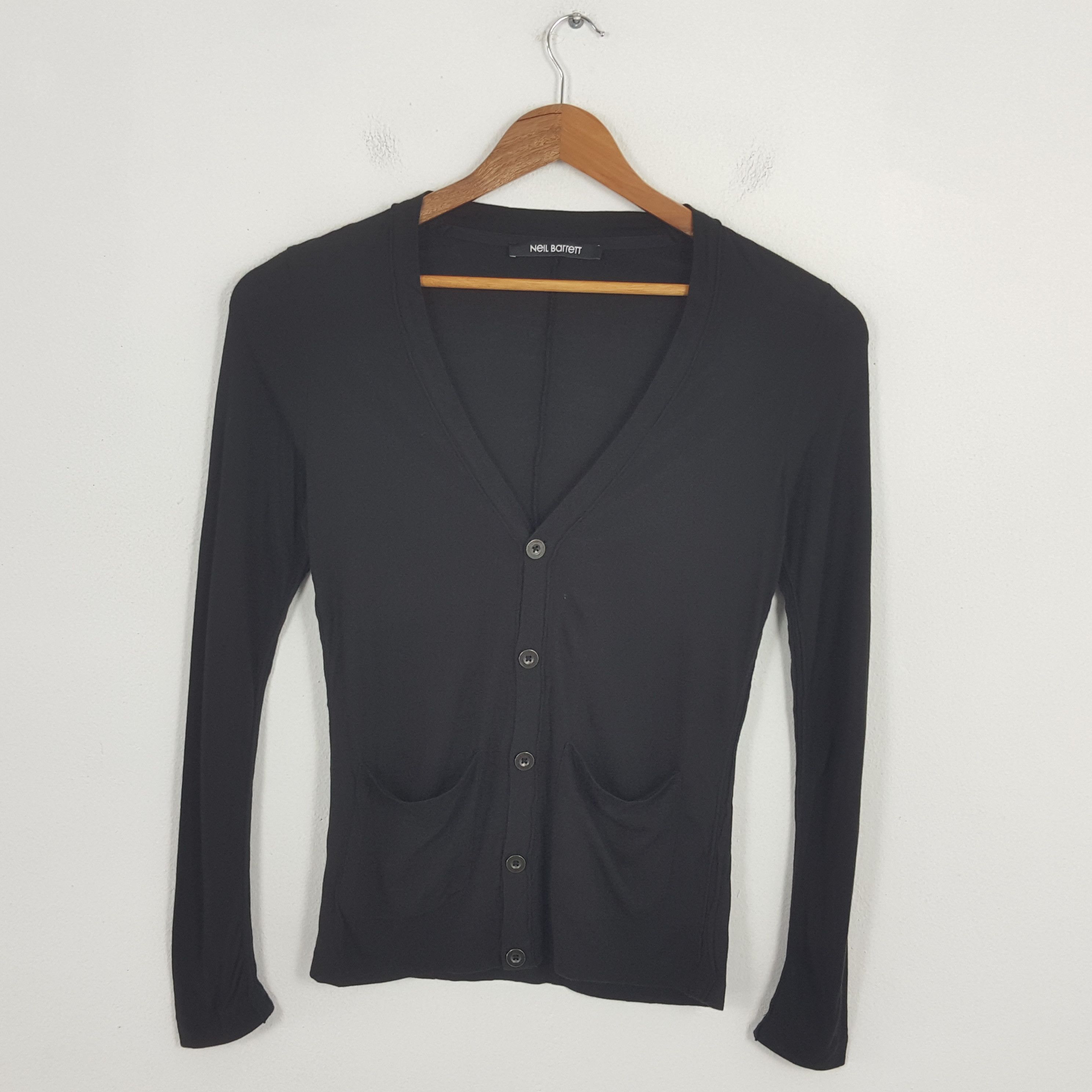 Designer × Neil Barrett × Vintage Vintage NEIL BARRET Black Cardigan ...