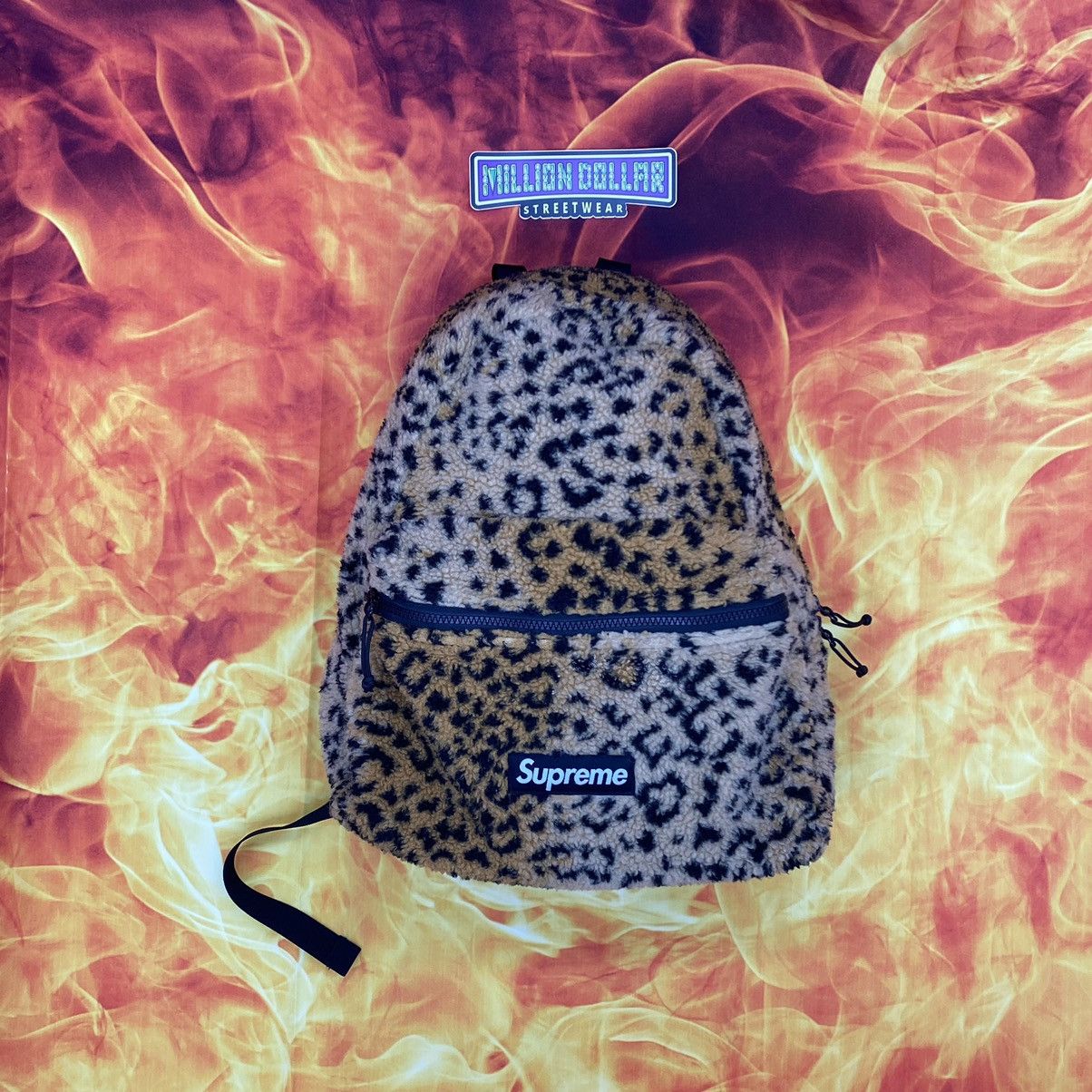 Supreme Leopard Fleece Backpack | Grailed