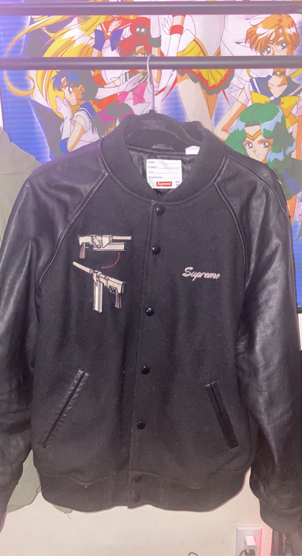 Supreme Supreme Aeon Flux Varsity Jacket Black | Grailed