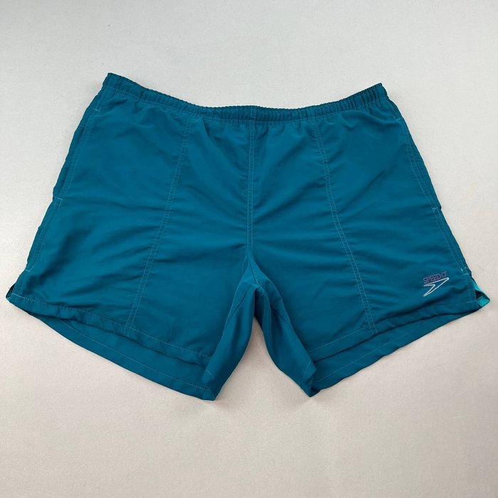 Vintage Vintage Speedo Swim Trunk Shorts Mens Medium Teal Blue 90s ...